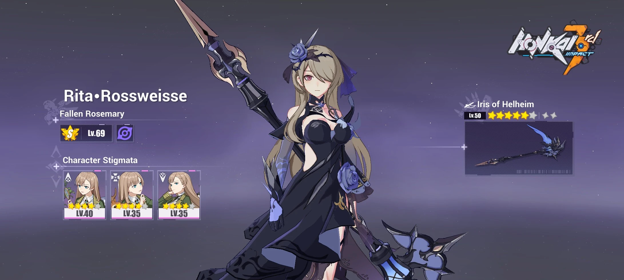 my alt acc is better than my main at this point.. Honkai Impact 3rd ...