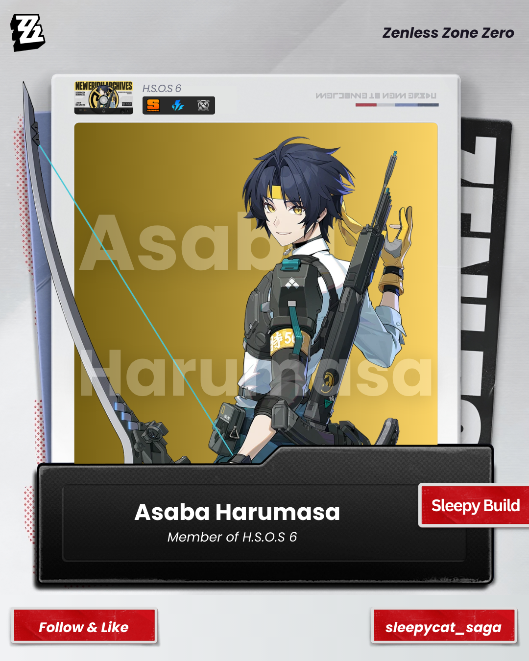 Sleepy Build : Asaba Harumasa!!! Zenless Zone Zero | HoYoLAB
