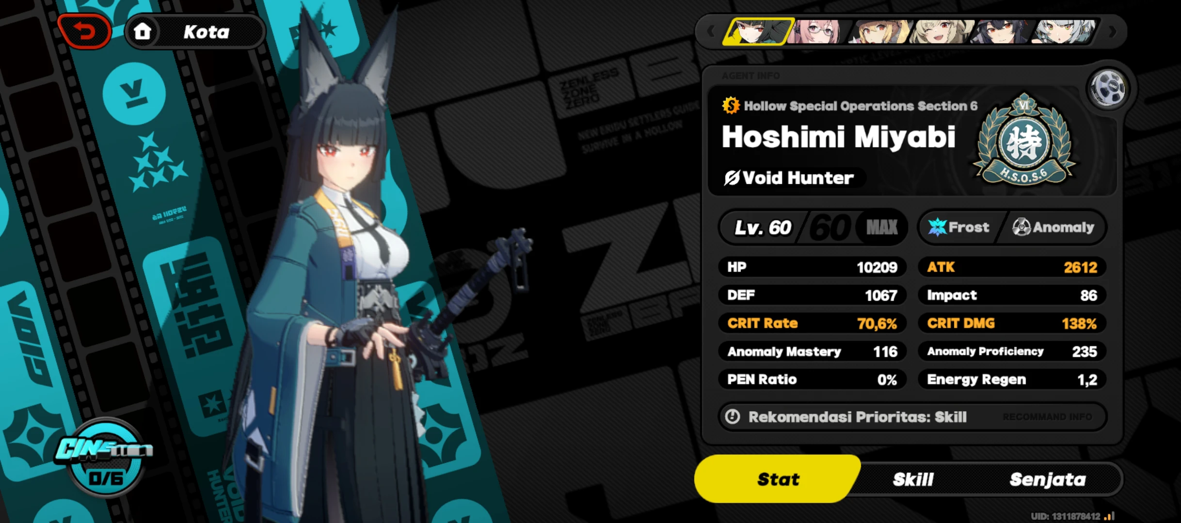 Miyabi Stats Zenless Zone Zero | HoYoLAB