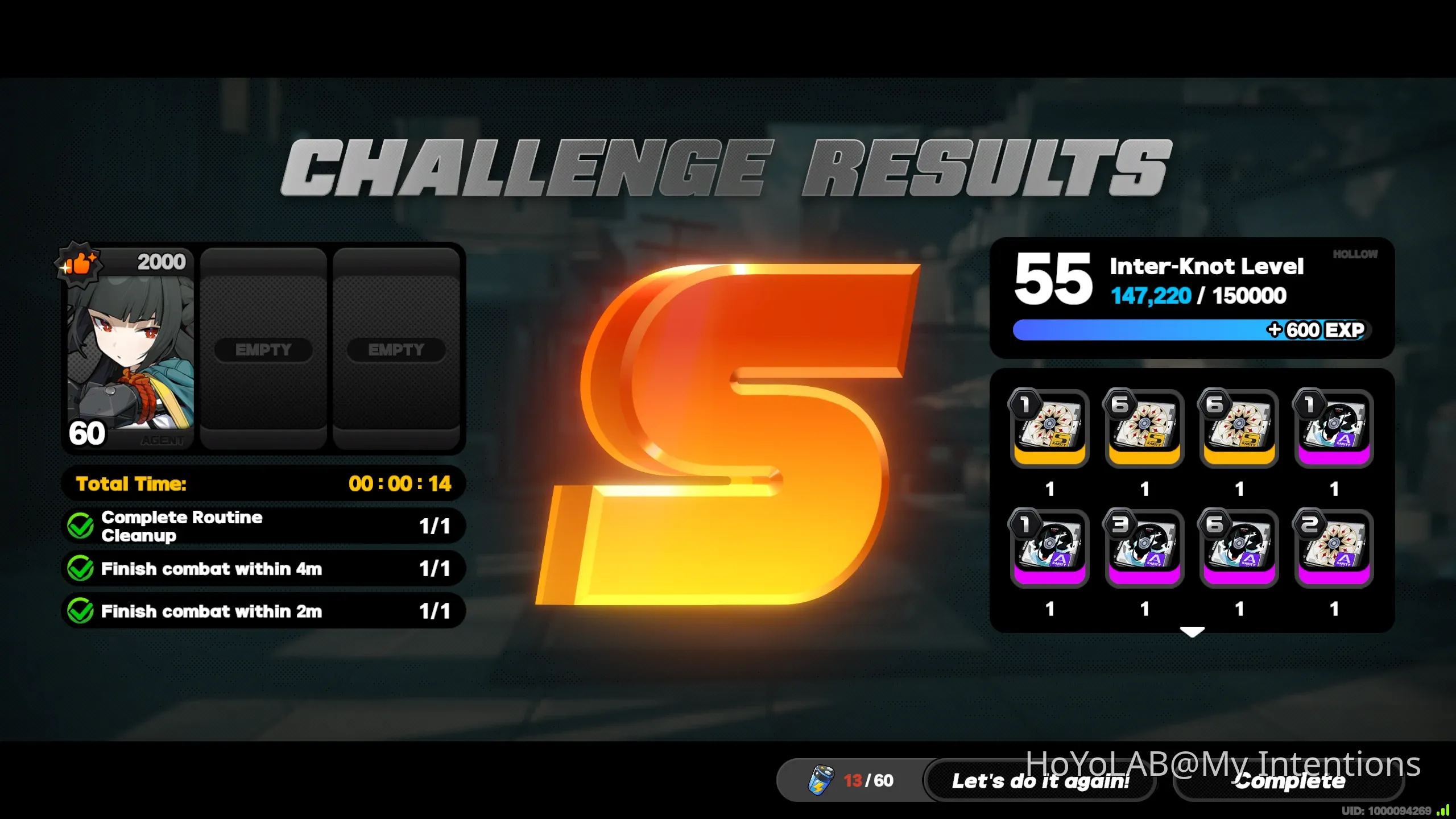 What was your fastest disc clear solo? Zenless Zone Zero | HoYoLAB