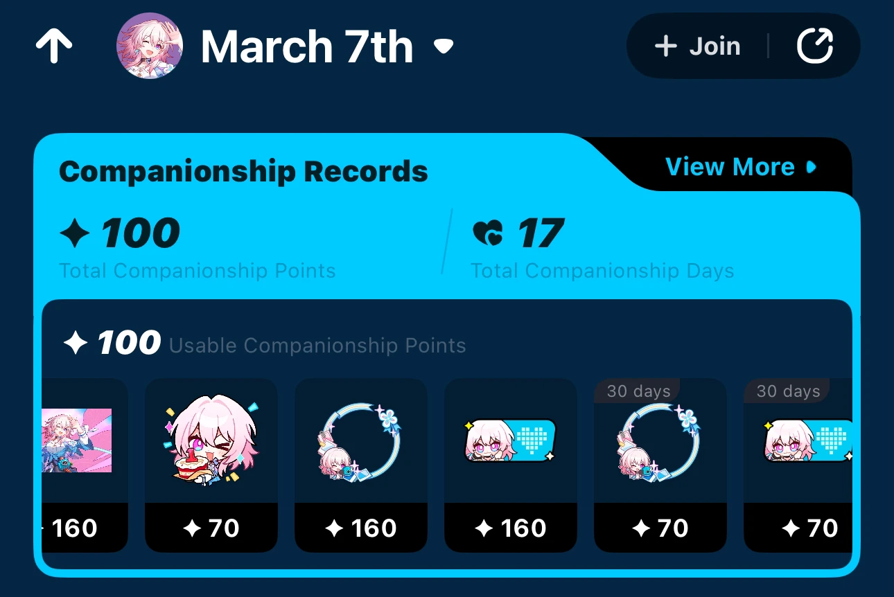 Random but 100 companionship points(it’s just very pleasing to look at) Honkai: Star Rail | HoYoLAB