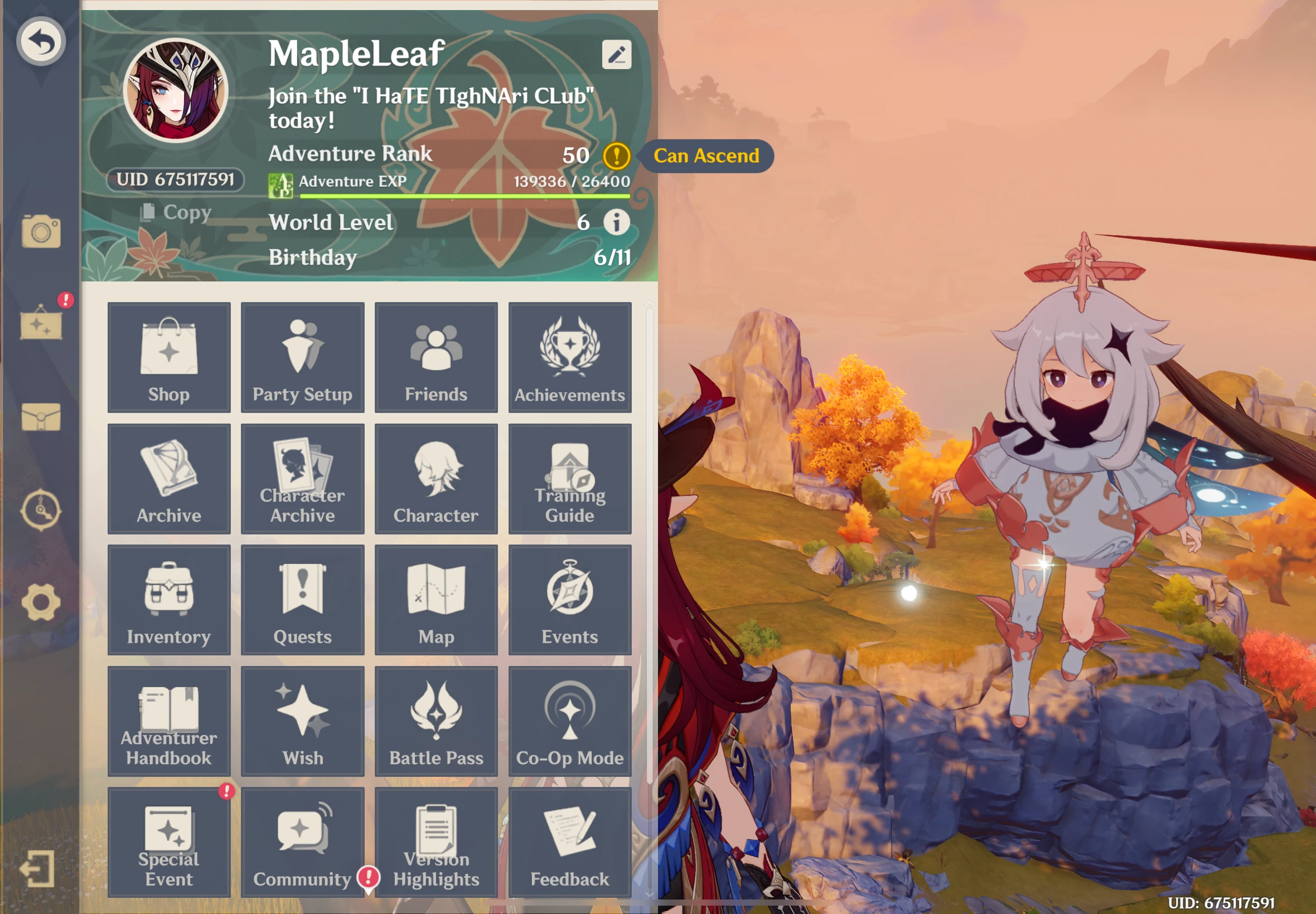 Adventure rank Genshin Impact | HoYoLAB