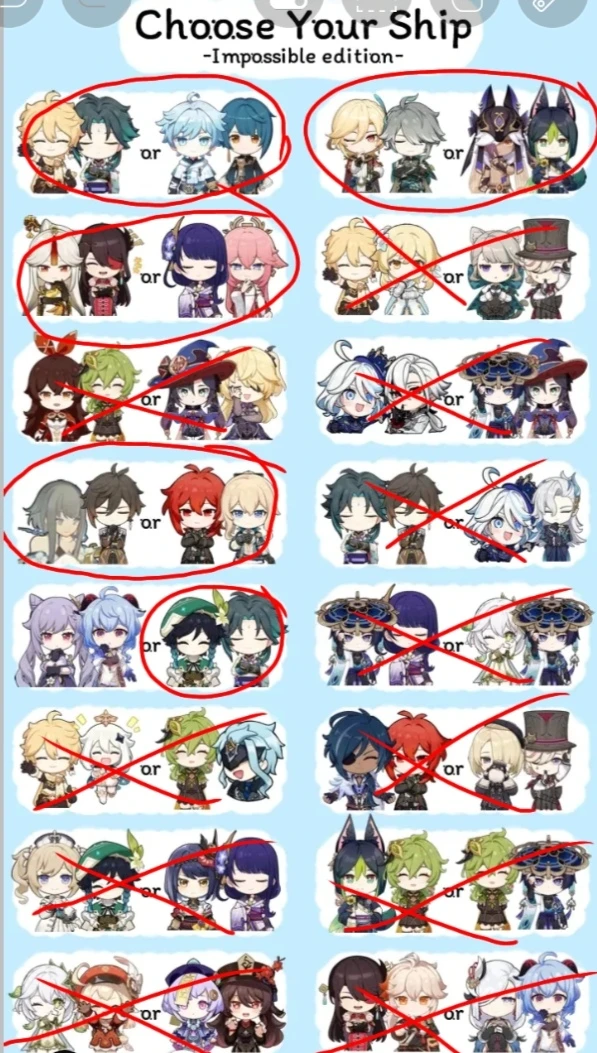 Choose ur shipss again!! (i lowkey love this choose ur ship trend ...