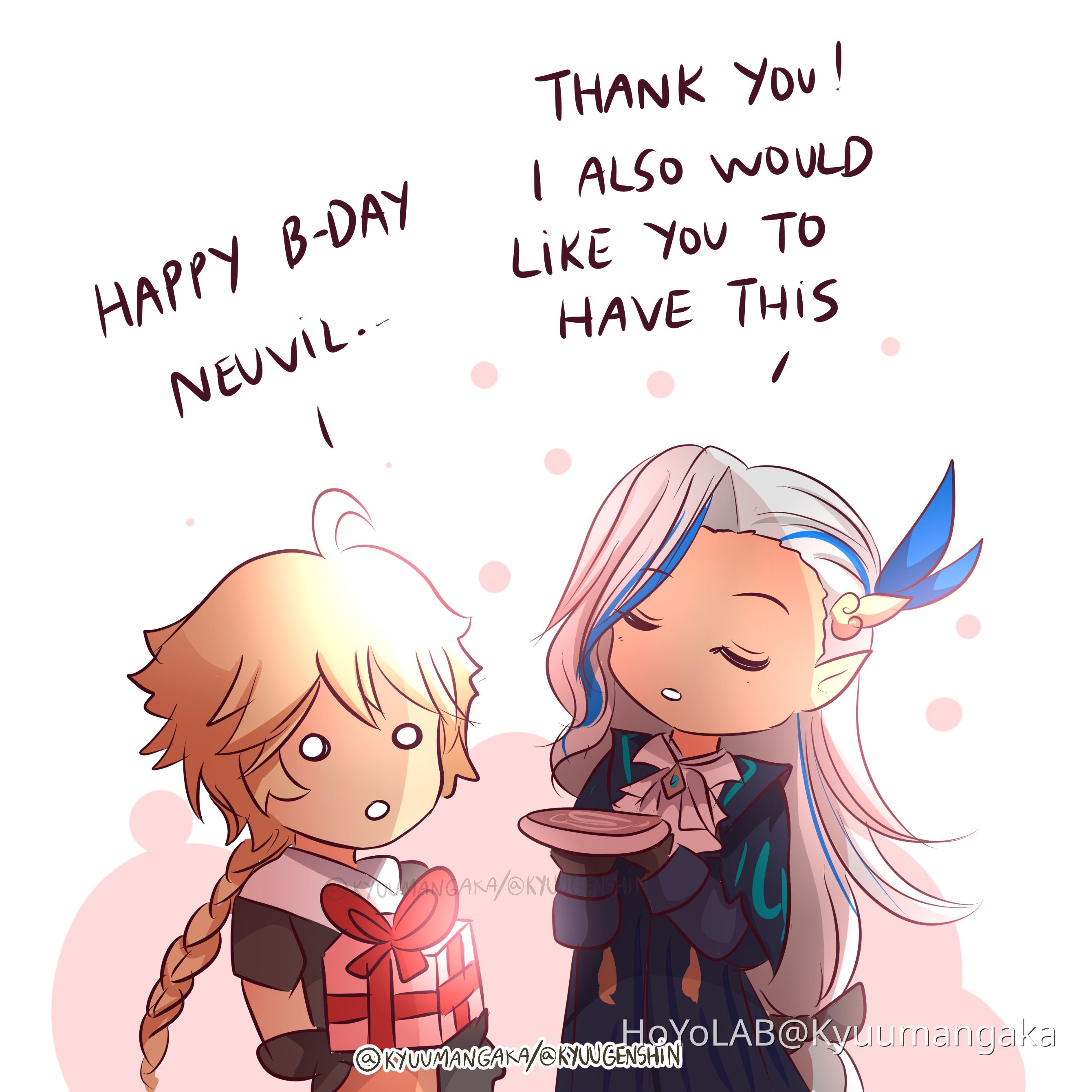 Happy Birthday Neuvillette (fanart by me) Genshin Impact | HoYoLAB