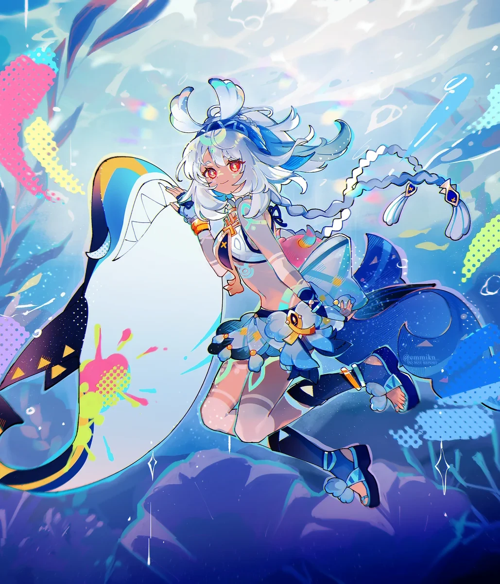 Shark fact of the day (image by emmikn) Genshin Impact | HoYoLAB