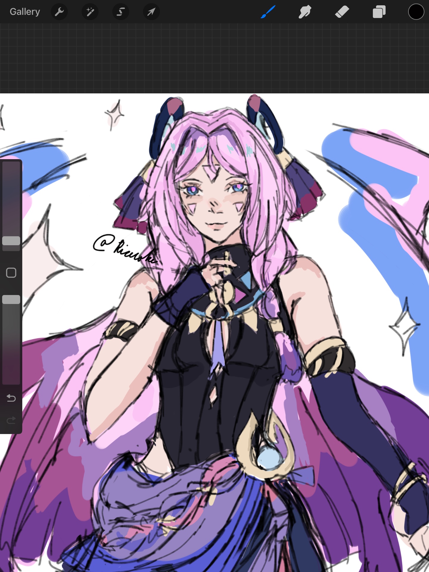 Wip of the emo’s cranky granny 😼🩴💗🌸 Genshin Impact | HoYoLAB