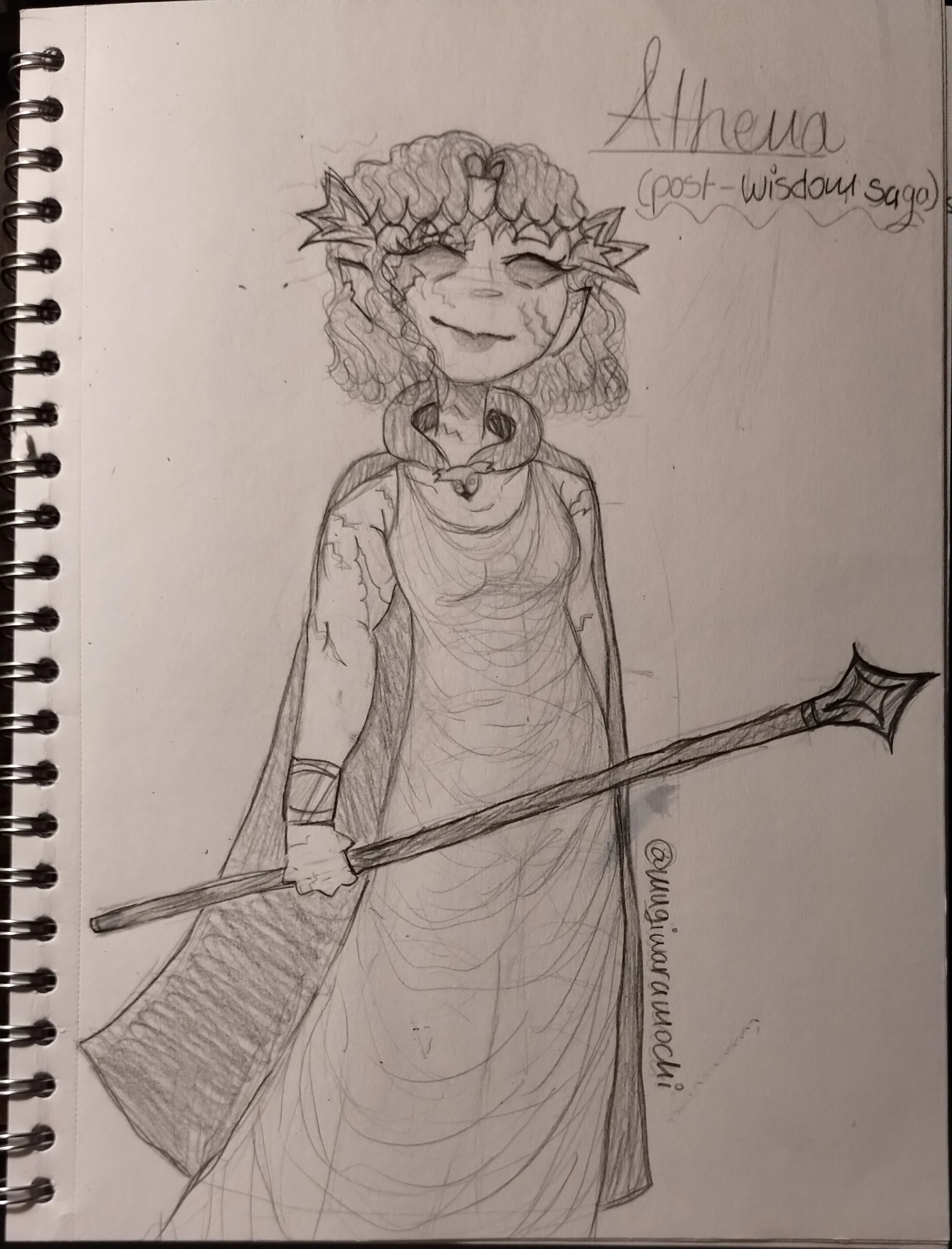 Athena drawing I made yesterday 😋 | HoYoLAB