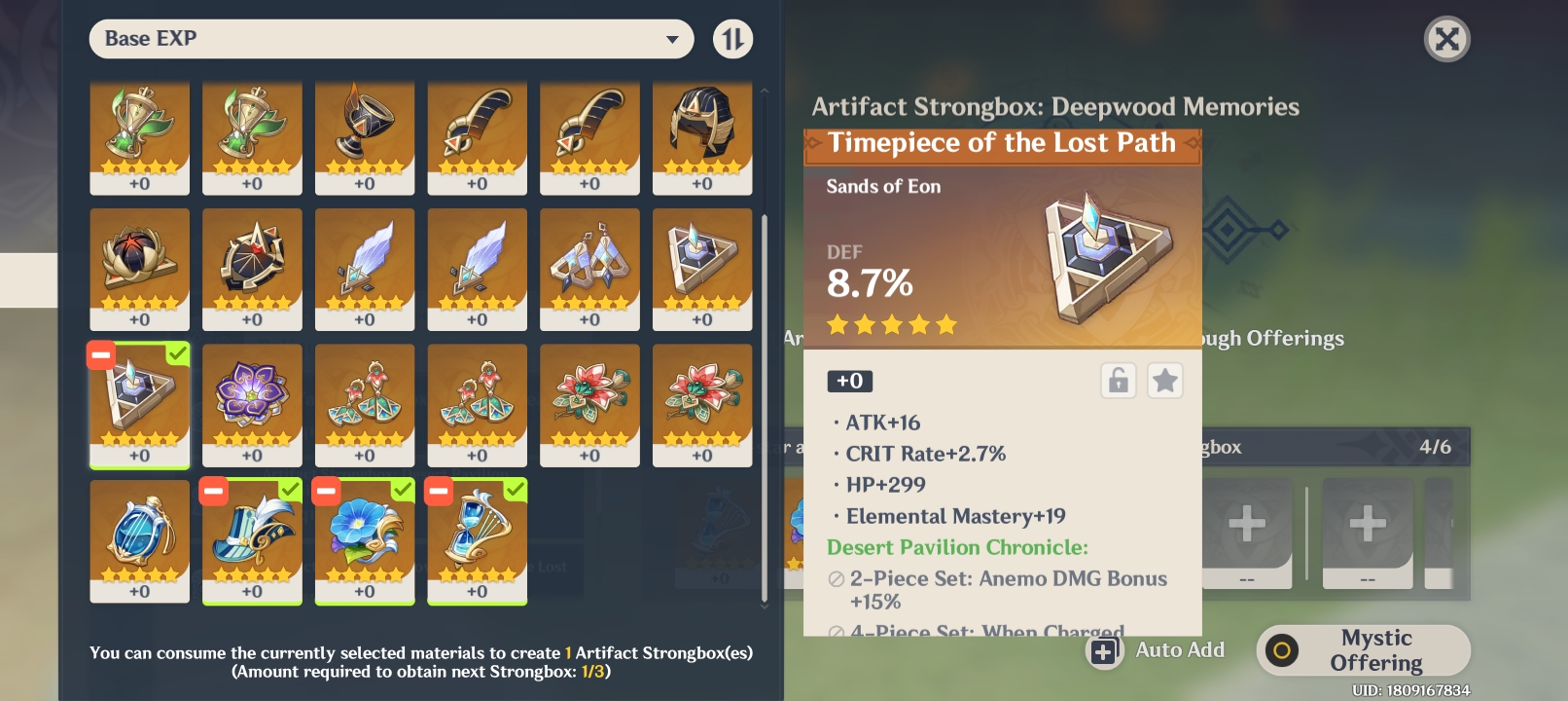 Such a good sub-stat, but why is the main stat DEF 😭😭 Genshin Impact ...