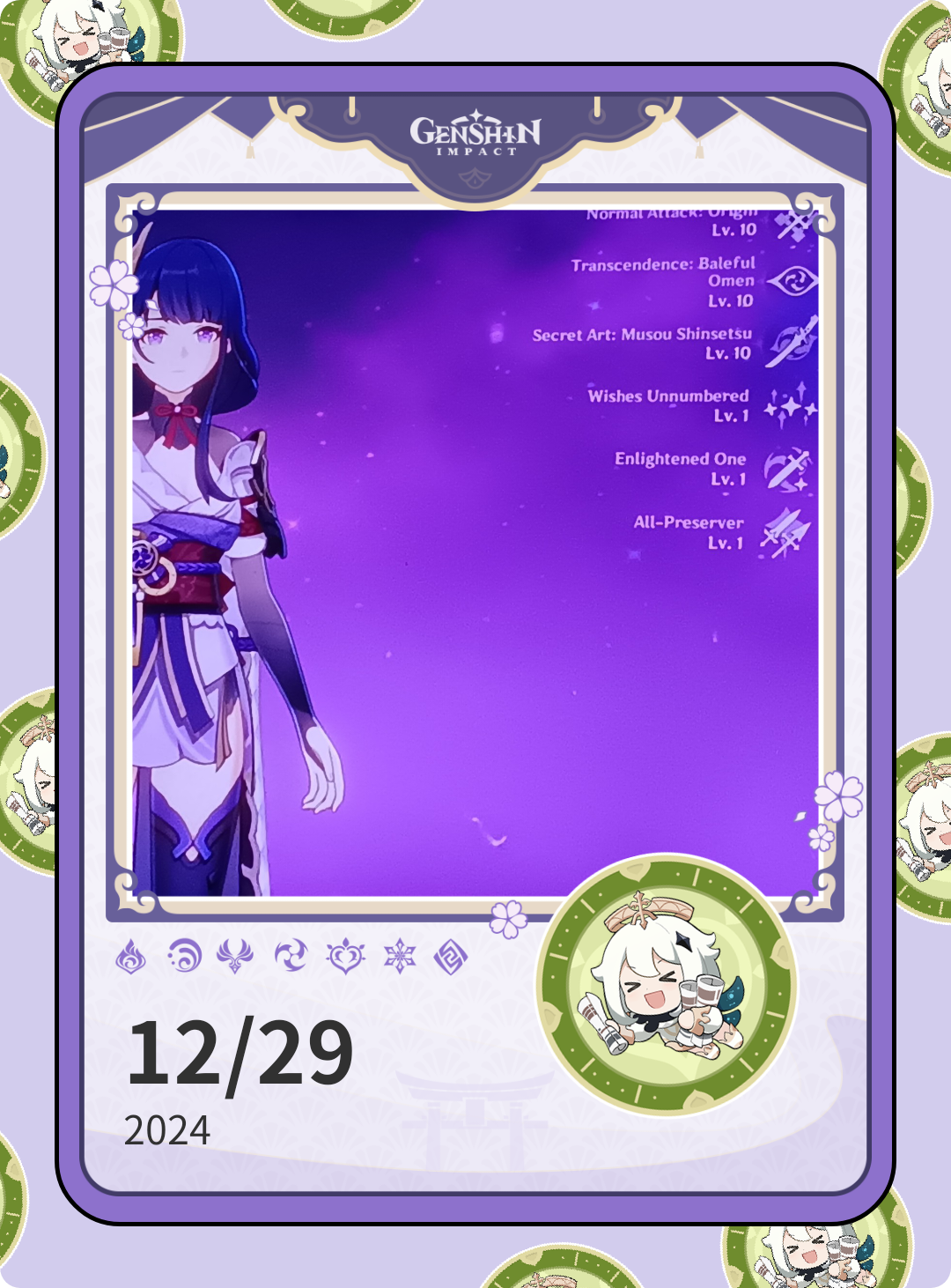 12/29 Diary -# My Character Building Diary Genshin Impact | HoYoLAB