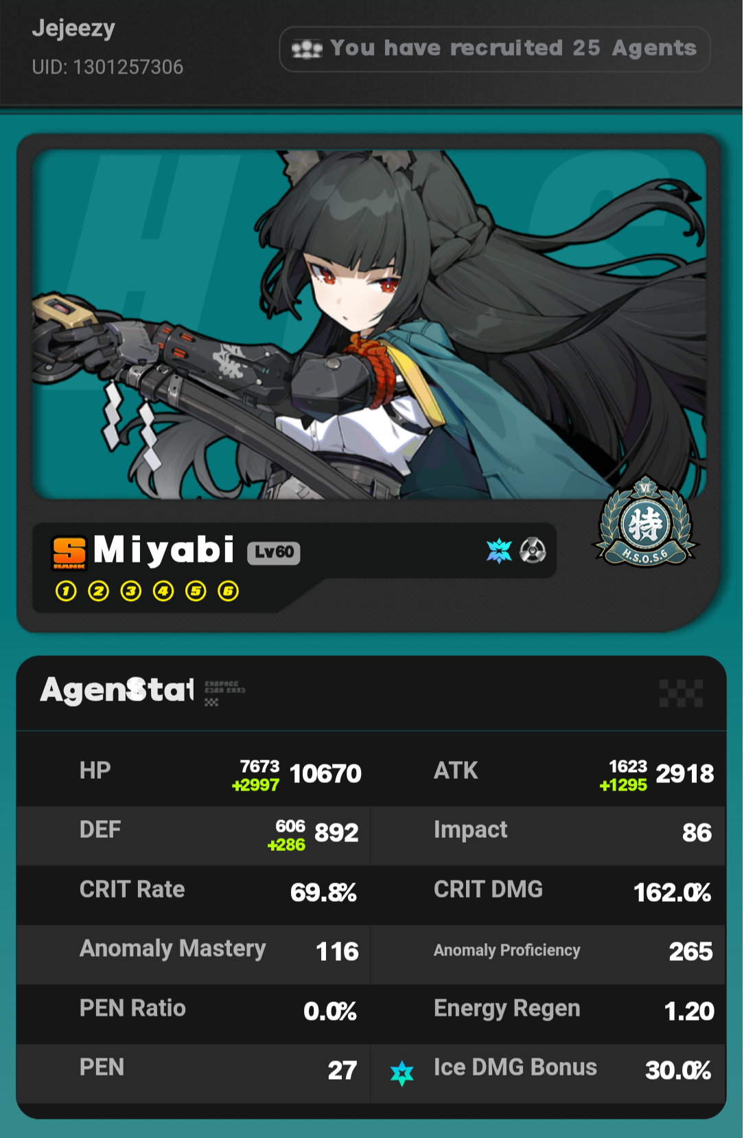 Rate my miya-build (at this point, looking for more atk sub-stats) Zenless Zone Zero | HoYoLAB