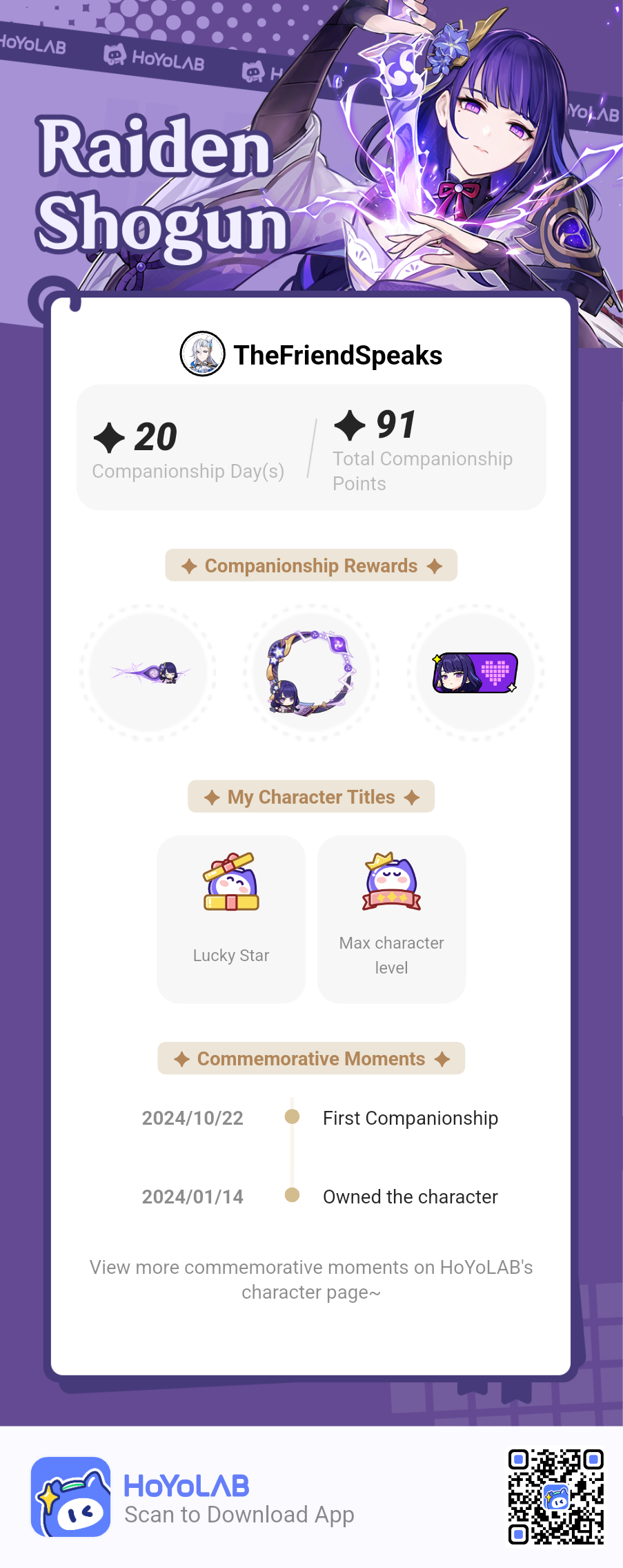 Raiden Shogun companion points 🙃 Genshin Impact | HoYoLAB