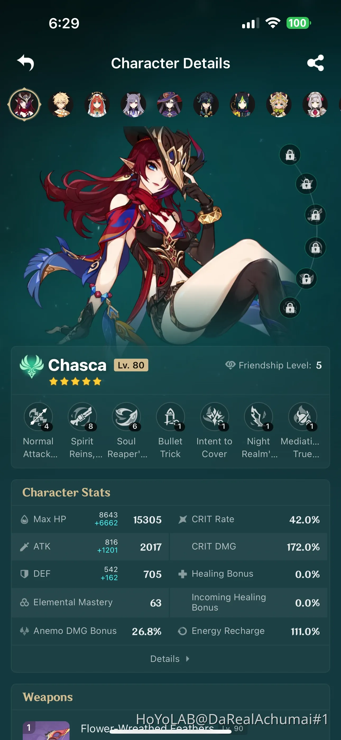 My current Chasca build (EU) (Not done)) Genshin Impact | HoYoLAB