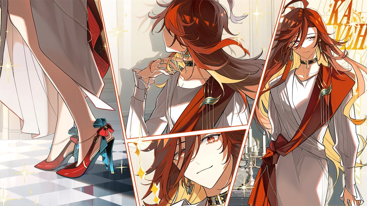 Kaveh as mavuika in hoyofair!! soo pretty so perfect😭 Genshin Impact ...