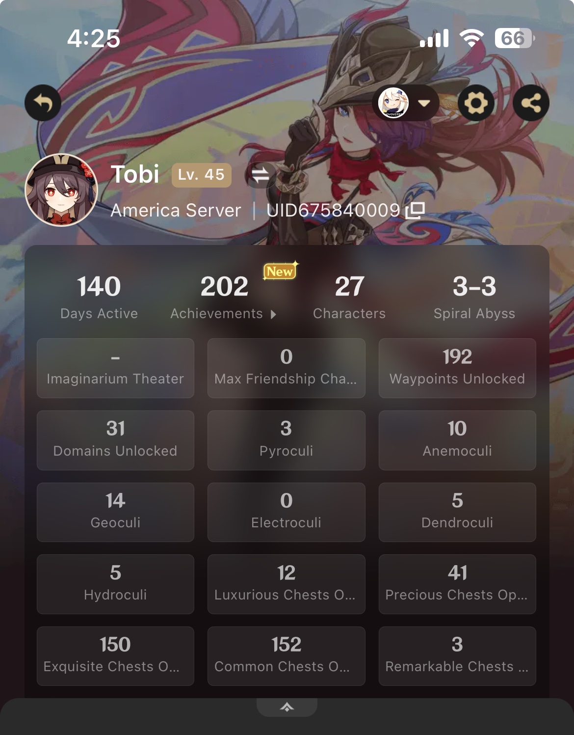 Current genshin stats :) Genshin Impact | HoYoLAB