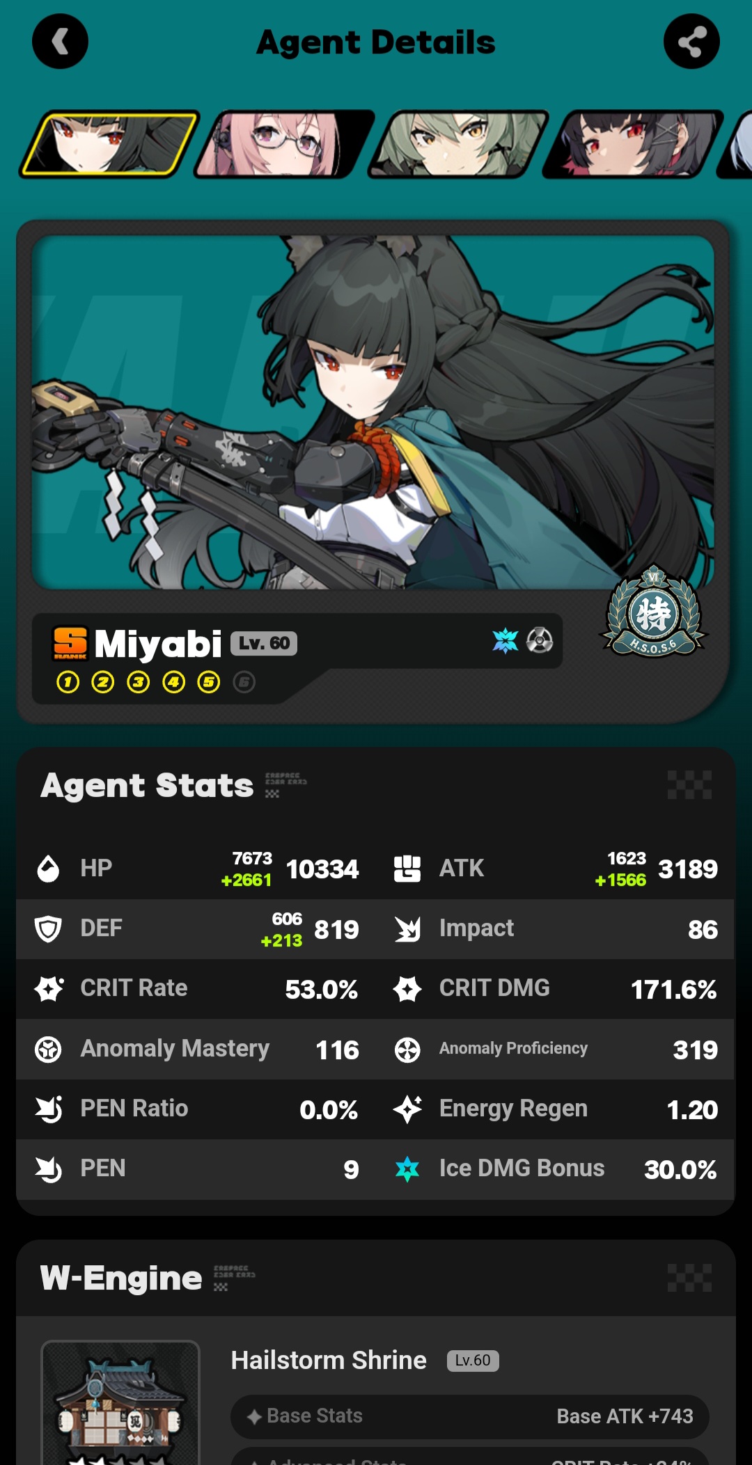 Miyabi build, go for c6, im done on disk farming Zenless Zone Zero ...
