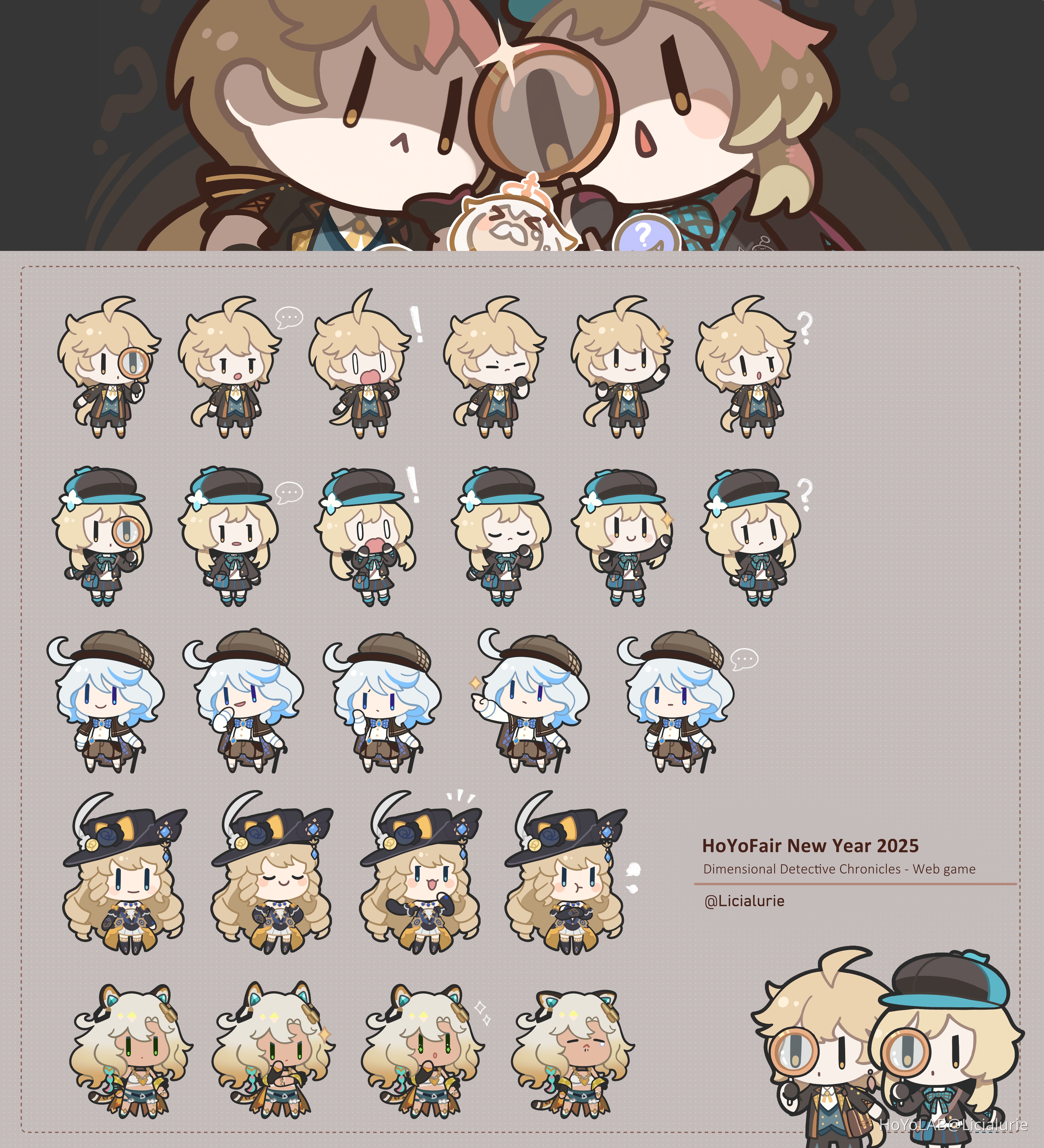 Dimensional Detective Chronicles - Character Sprites Genshin Impact ...