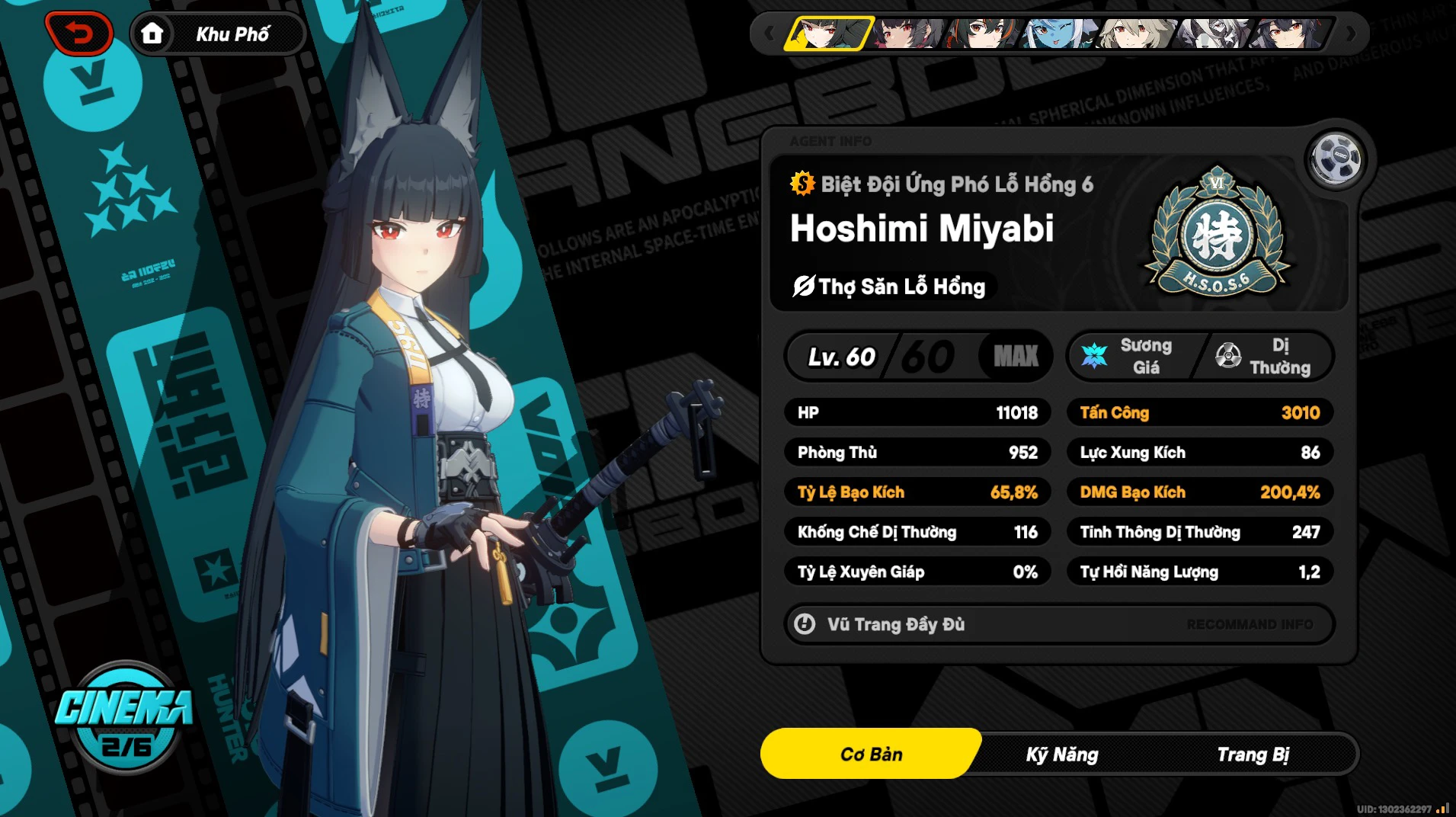 Miyabi M2 perfect stats Zenless Zone Zero | HoYoLAB