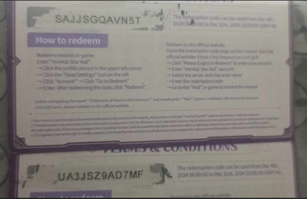 free codes from redemption scratch card Honkai: Star Rail | HoYoLAB