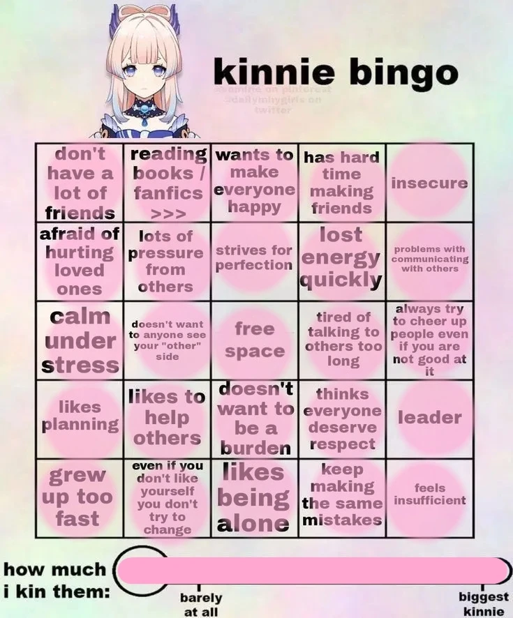 kinnie bingo with my favs !!! Genshin Impact | HoYoLAB