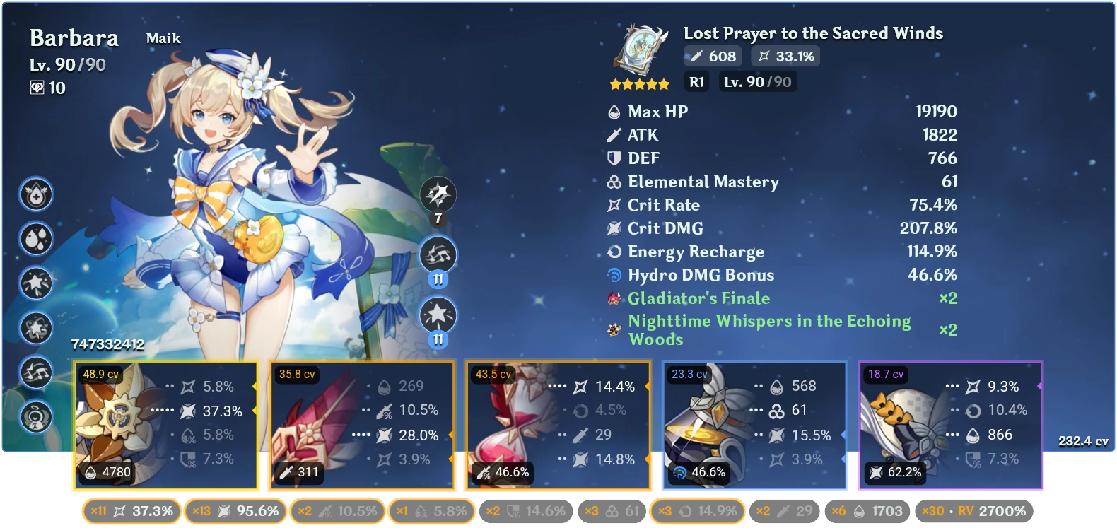 here's barbara Plunge dps with xianyun support Genshin Impact | HoYoLAB