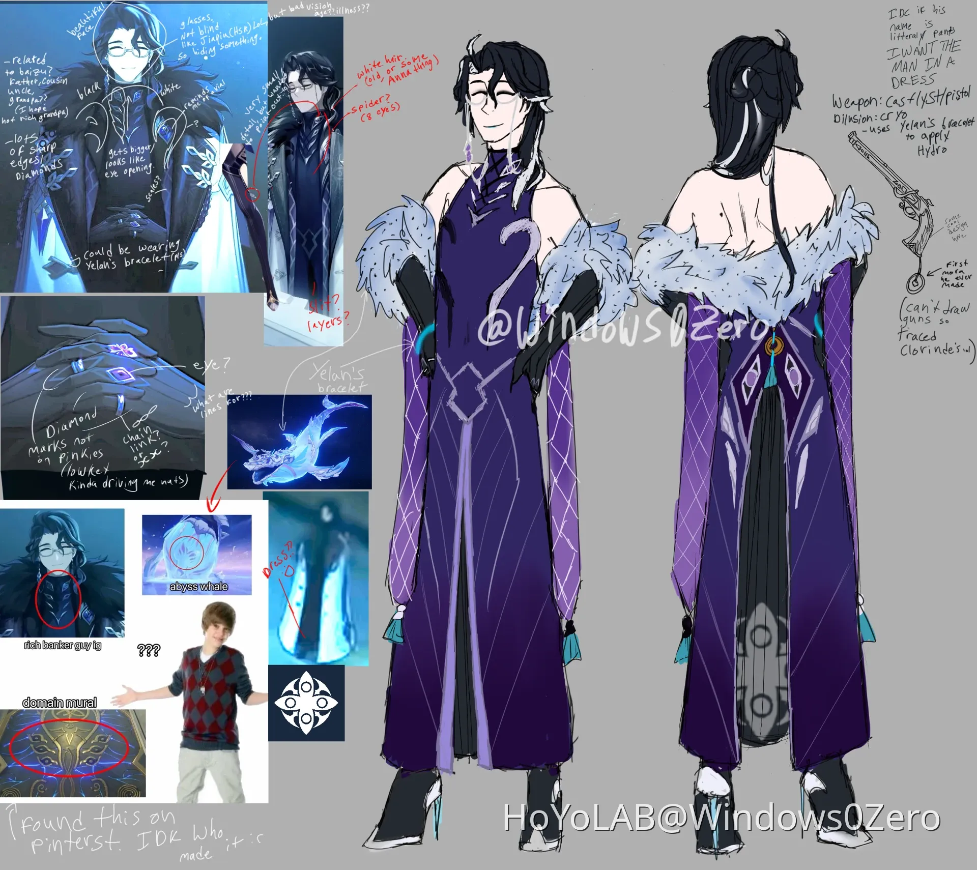 Pantalone fan design before the canon one ruins it :3 Genshin Impact ...
