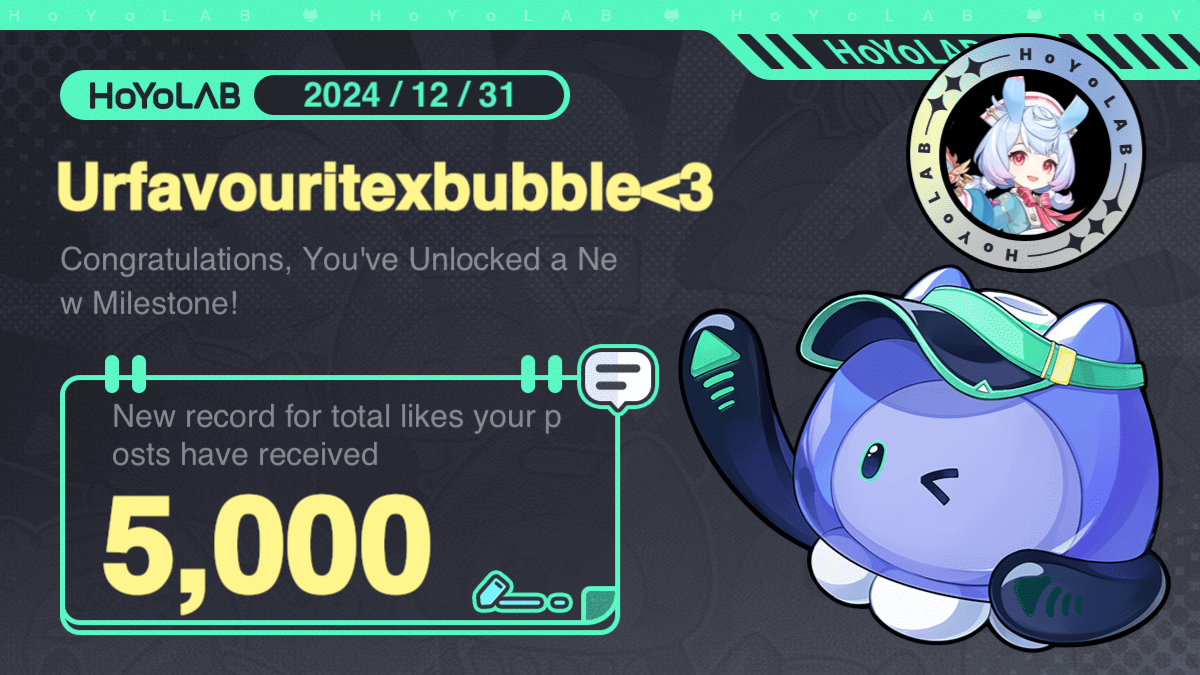 5000🥳 thank uuu | HoYoLAB