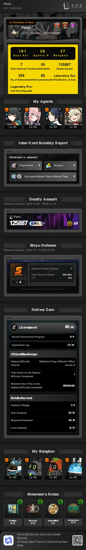 182 days of ZZZ Zenless Zone Zero | HoYoLAB