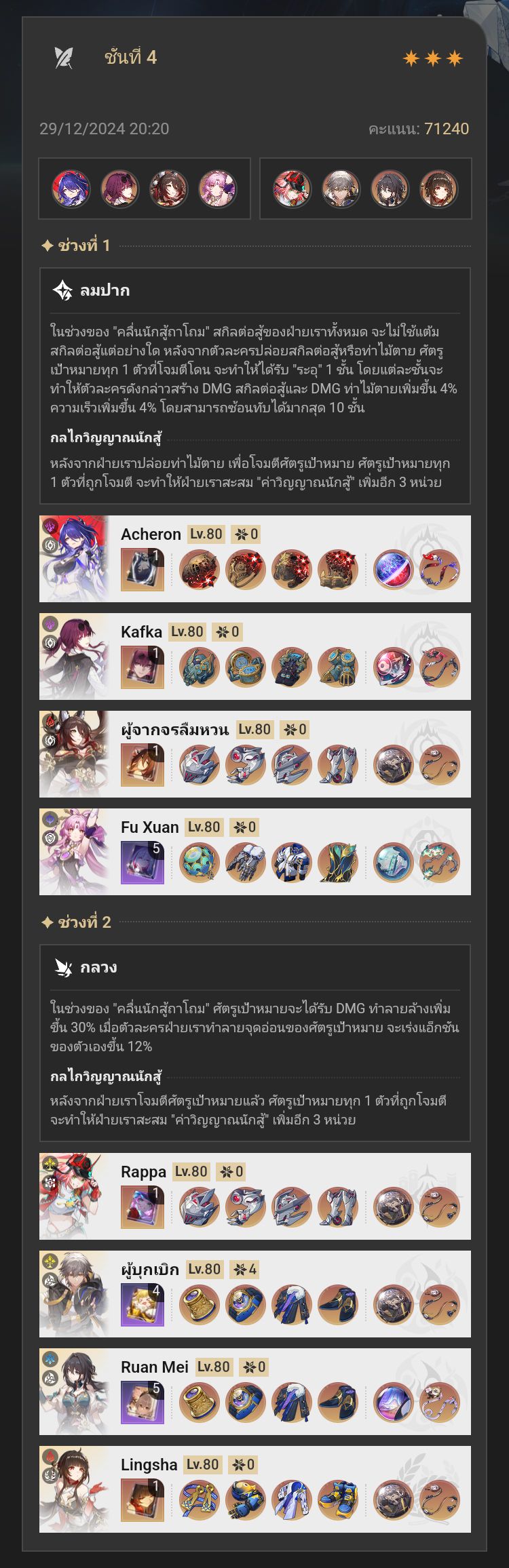 บน 31.24k ล่าง 40k Honkai: Star Rail | HoYoLAB