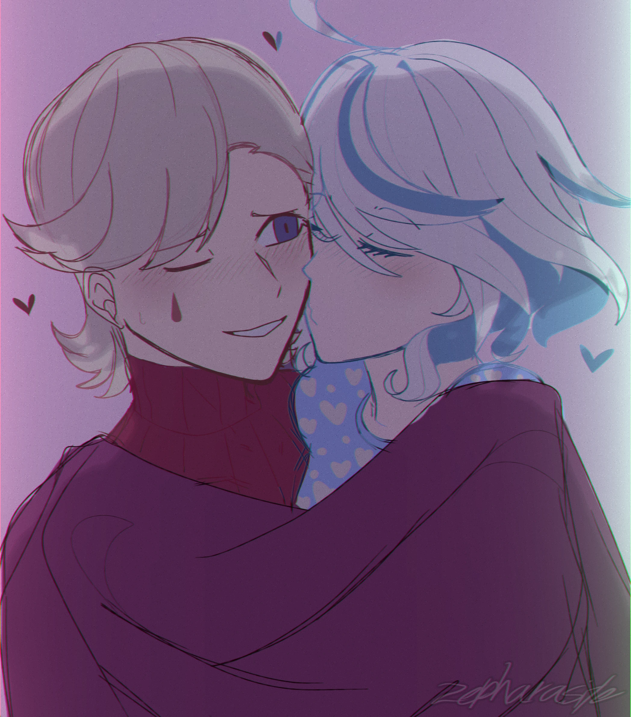 Smooch and snuggles (Lyney x Furina) Genshin Impact | HoYoLAB
