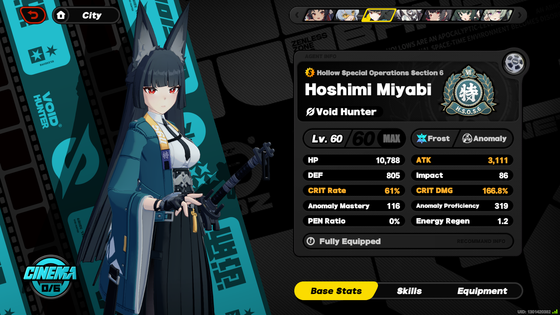 My Peak Miyabi (Not yet maxed Core Talent) Zenless Zone Zero | HoYoLAB