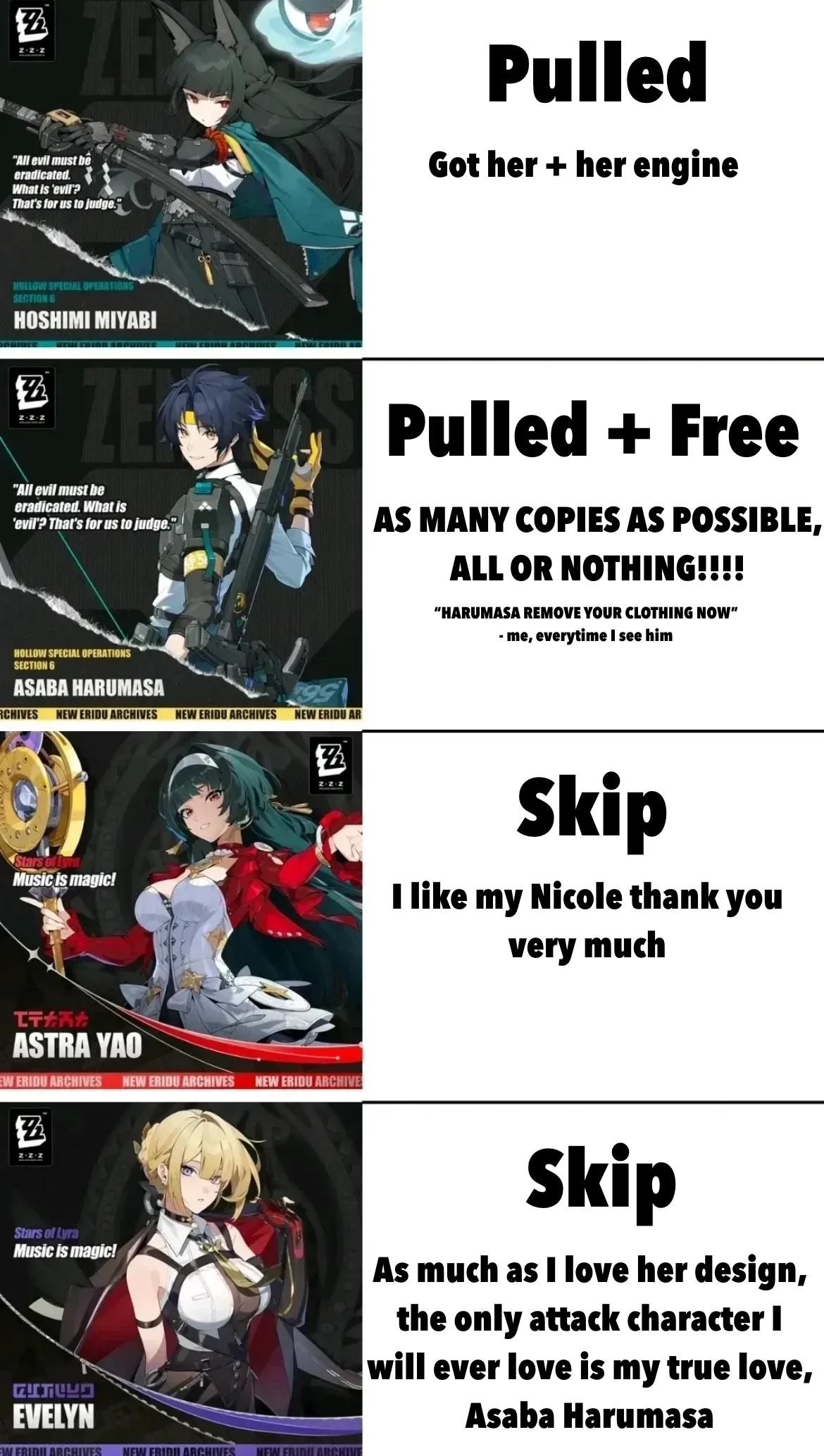 Uh uh uh ZZZ 1.4 + 1.5 pulls Zenless Zone Zero | HoYoLAB