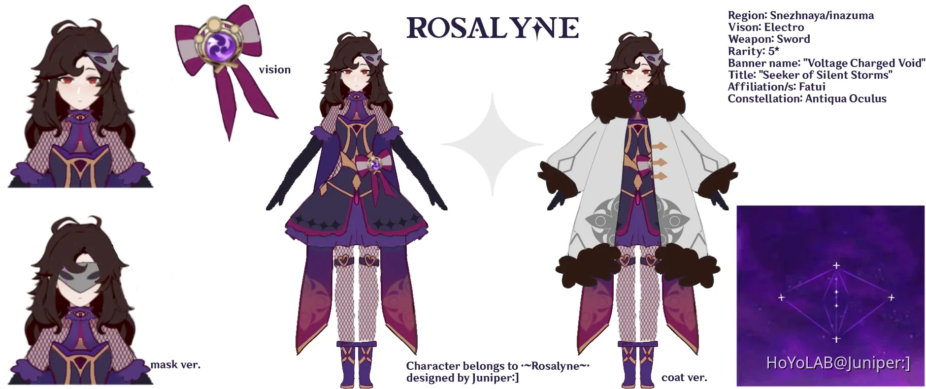 OC design for •~Rosalyne~• Genshin Impact | HoYoLAB