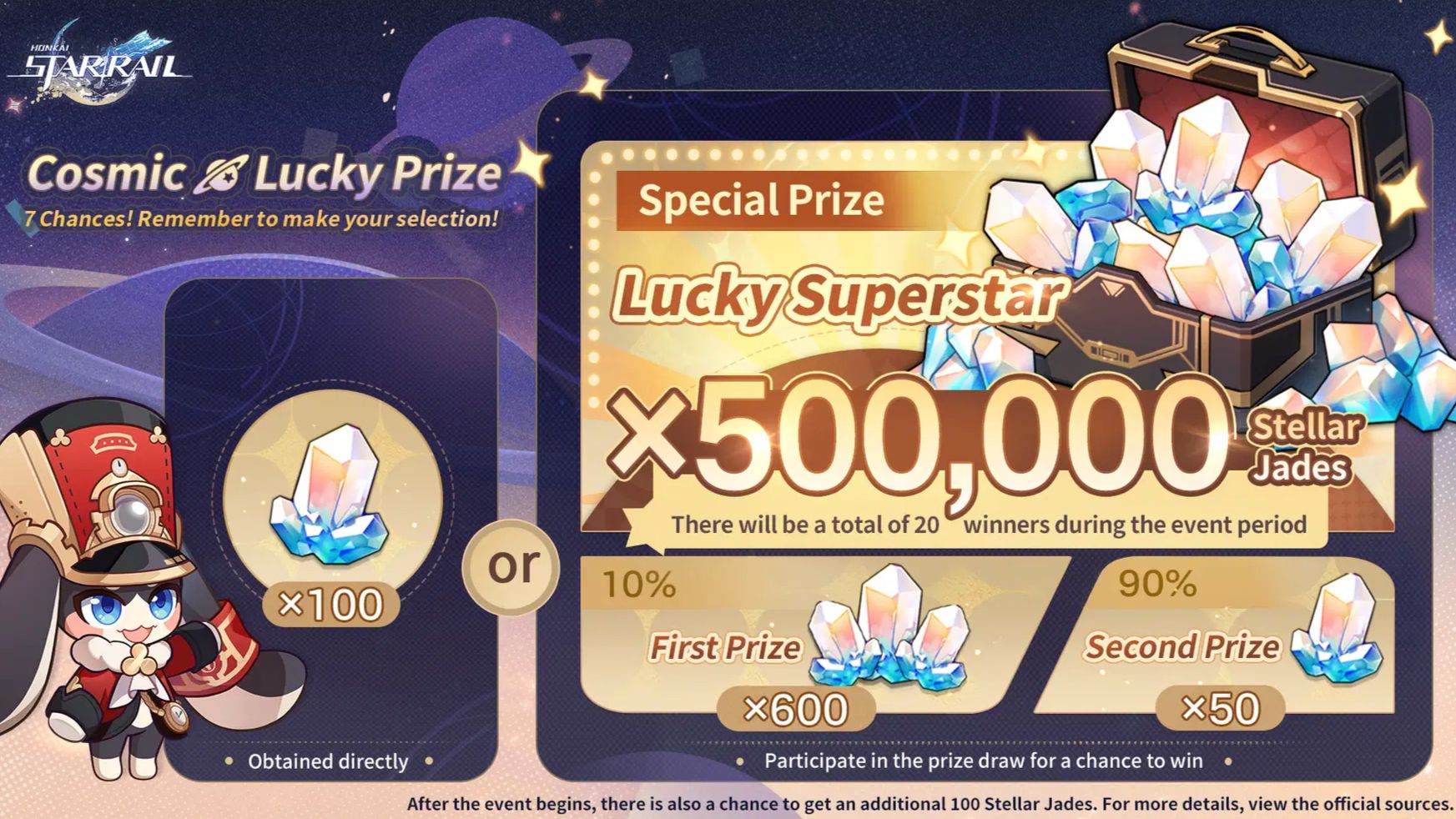 星琼兑换码/Code for Stellar Jade Honkai: Star Rail | HoYoLAB