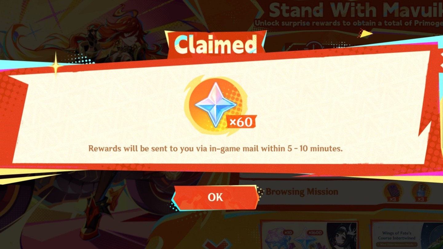 Don't forget to claim your "Stand With Mavuika" web event rewards!!! Genshin Impact | HoYoLAB