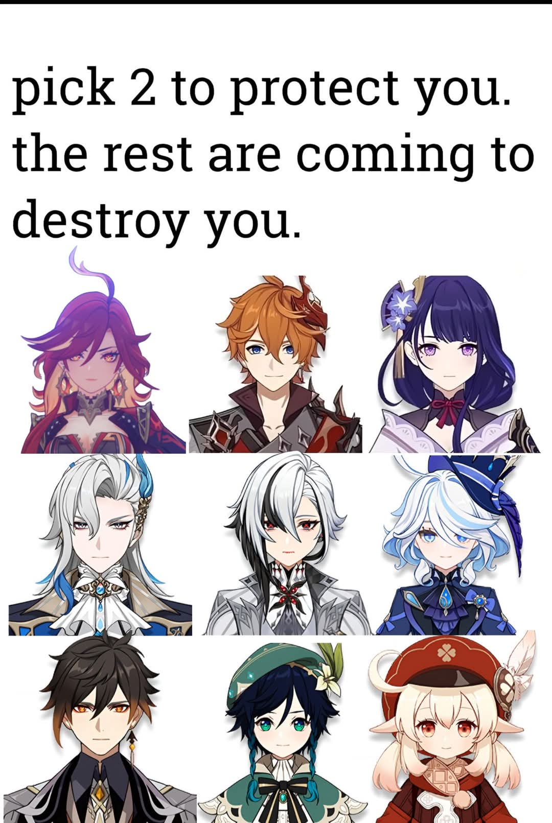Who will you pick? Genshin Impact | HoYoLAB