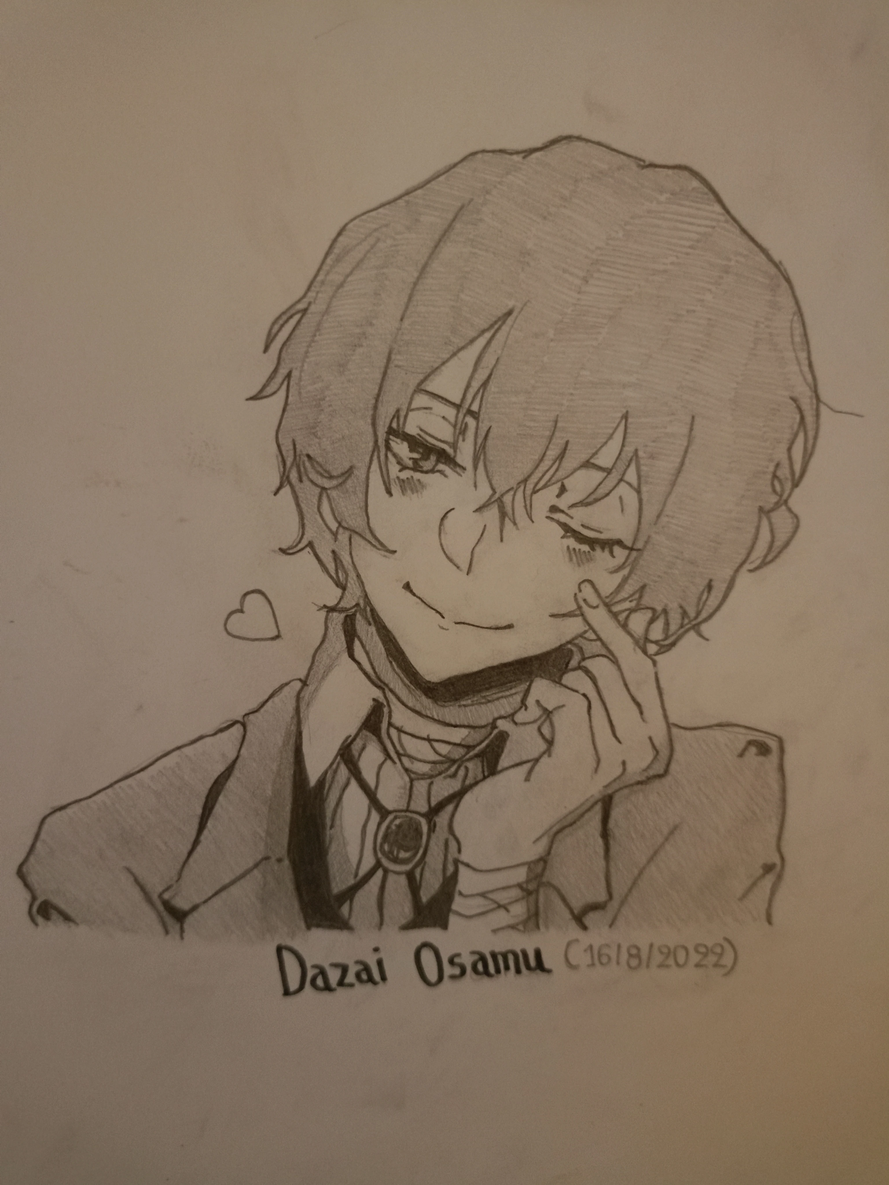 I found an old Dazai drawing of mine. Yes, I am a fan of bsd too~ | HoYoLAB