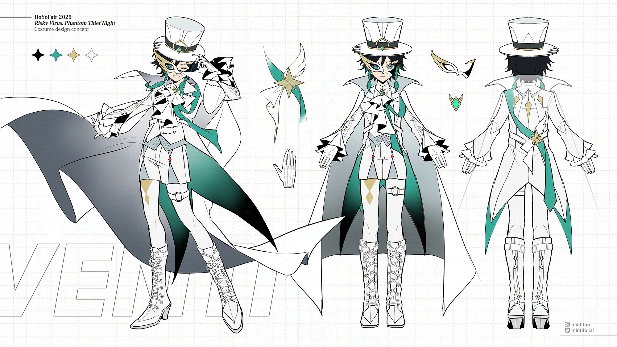 Hoyofair 2025 Risky Virus Phantom Thief Knight Costume Design