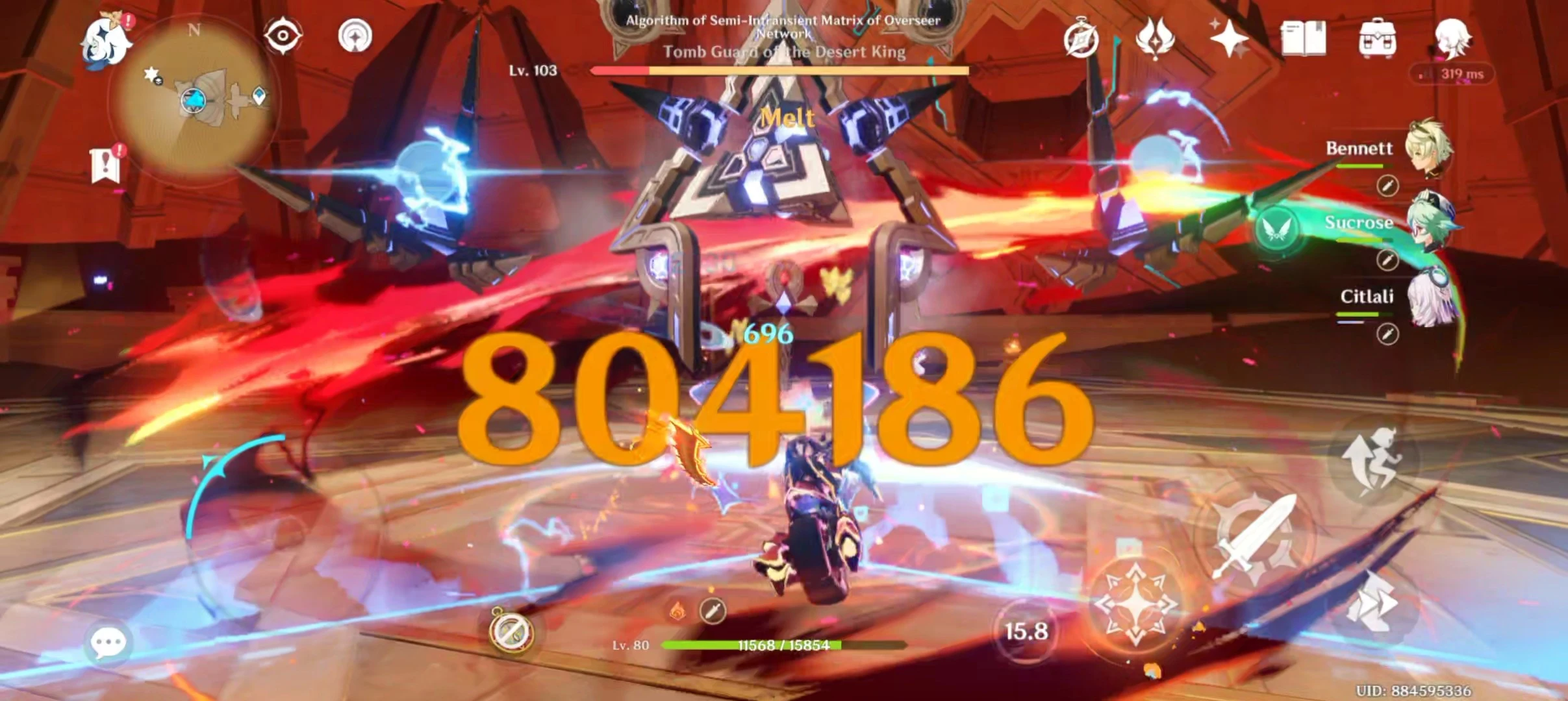 Damage difference between lvl 80 and lvl 70 is insane 😭😭 Genshin Impact ...