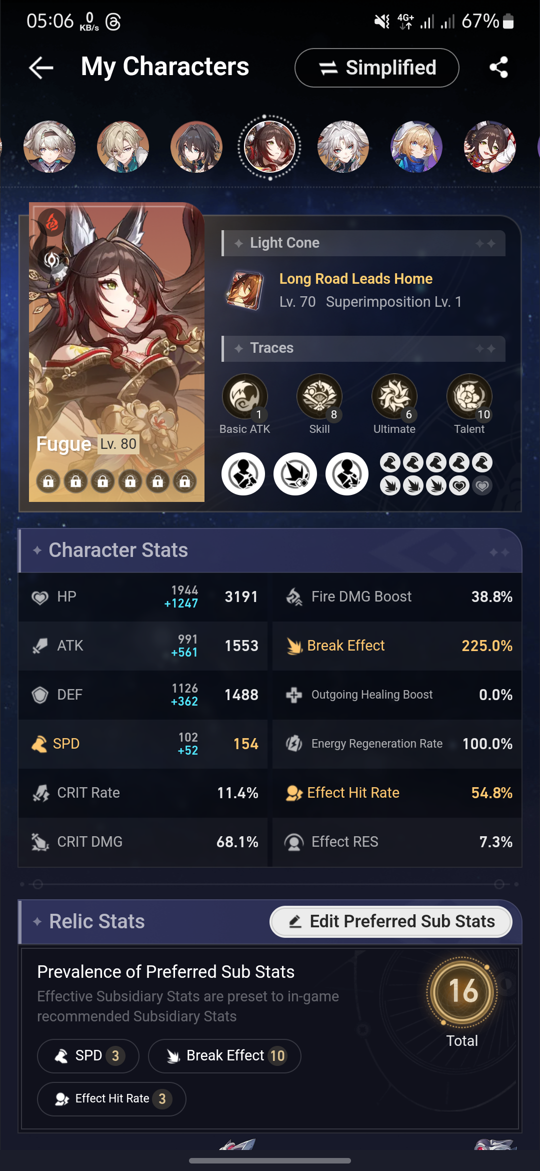 my Fugue Build Honkai: Star Rail | HoYoLAB