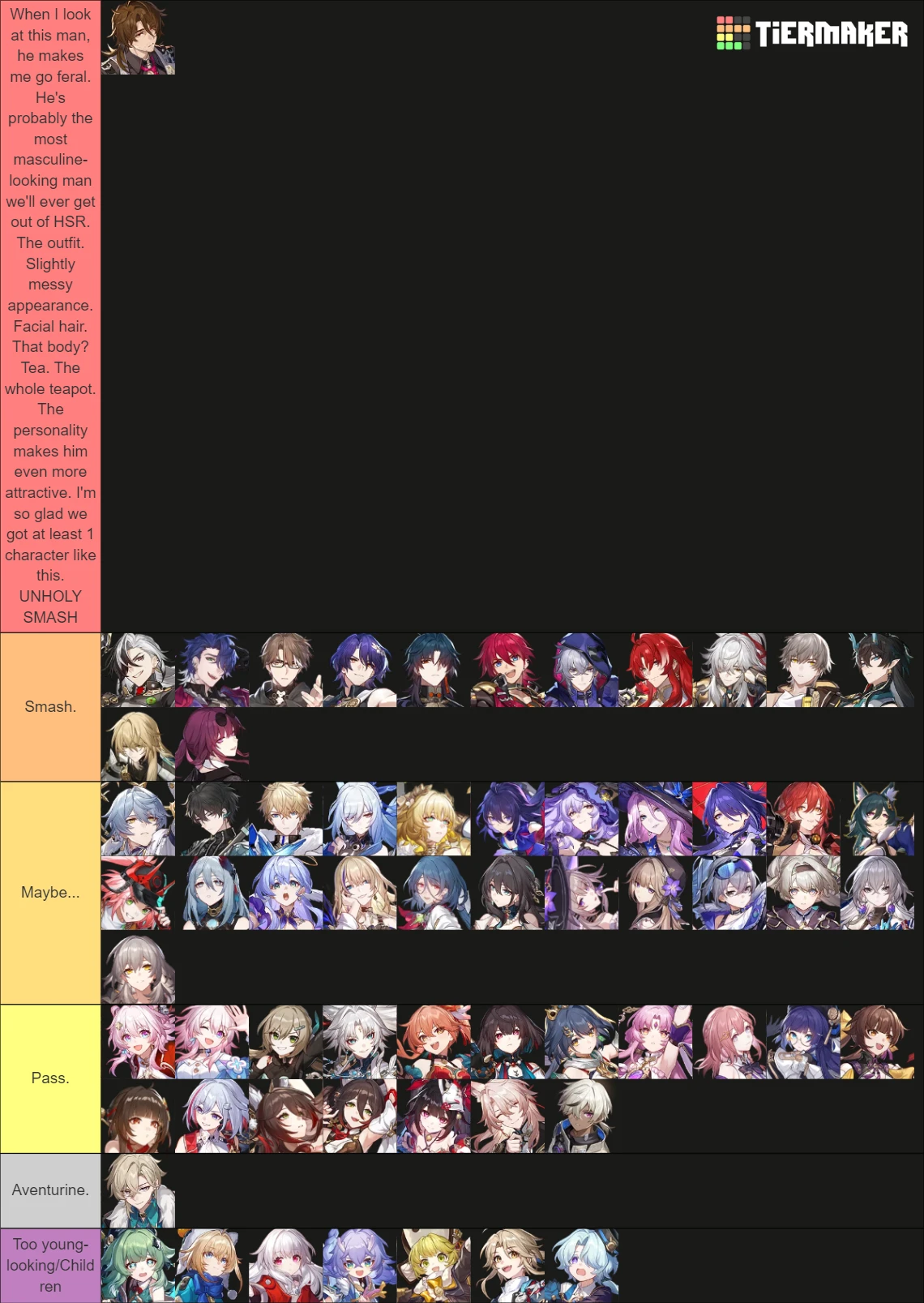 Smash or pass tier list (my opinion) Honkai: Star Rail | HoYoLAB