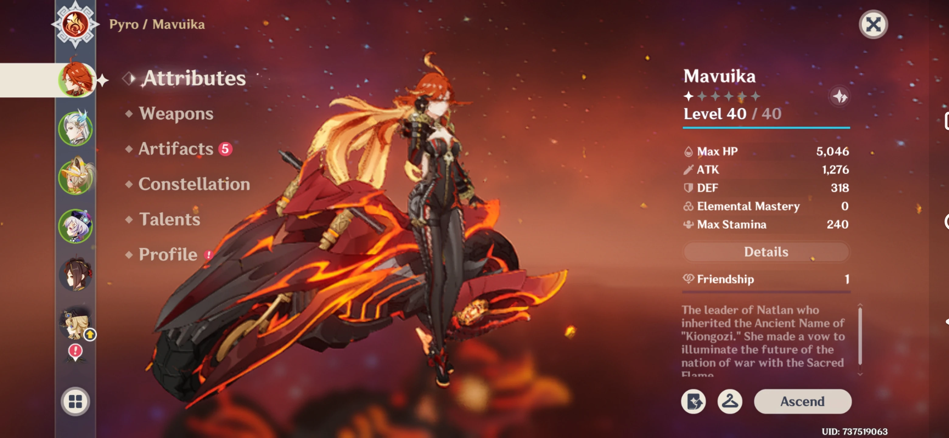 Pulled Mavuika bc why not (also eye reveal ig :3) Genshin Impact | HoYoLAB