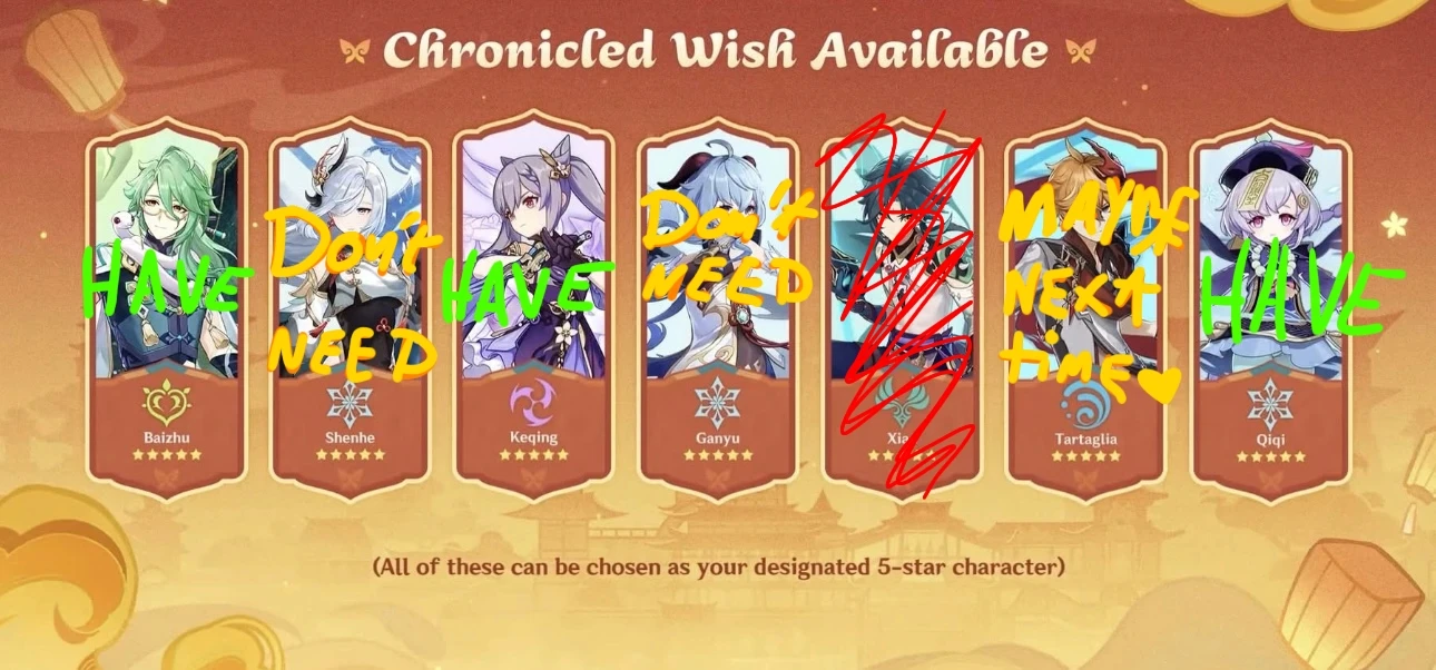 Chronicle wish pulling Genshin Impact | HoYoLAB