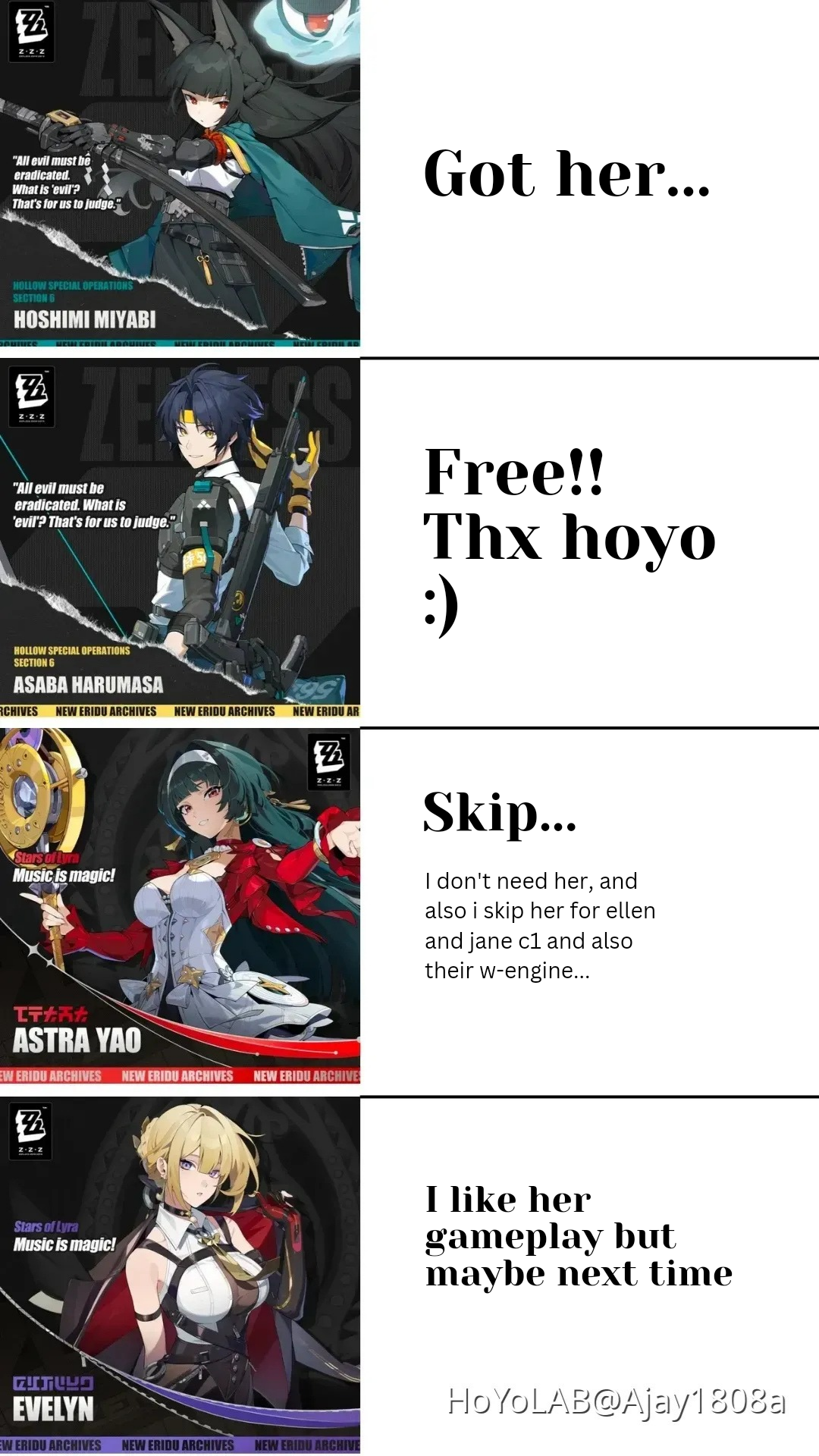 ZZZ plans for the next banner Zenless Zone Zero | HoYoLAB