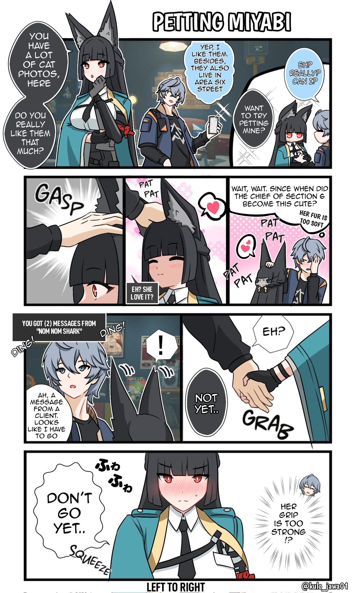 Giving Miyabi Headpats Zenless Zone Zero | HoYoLAB