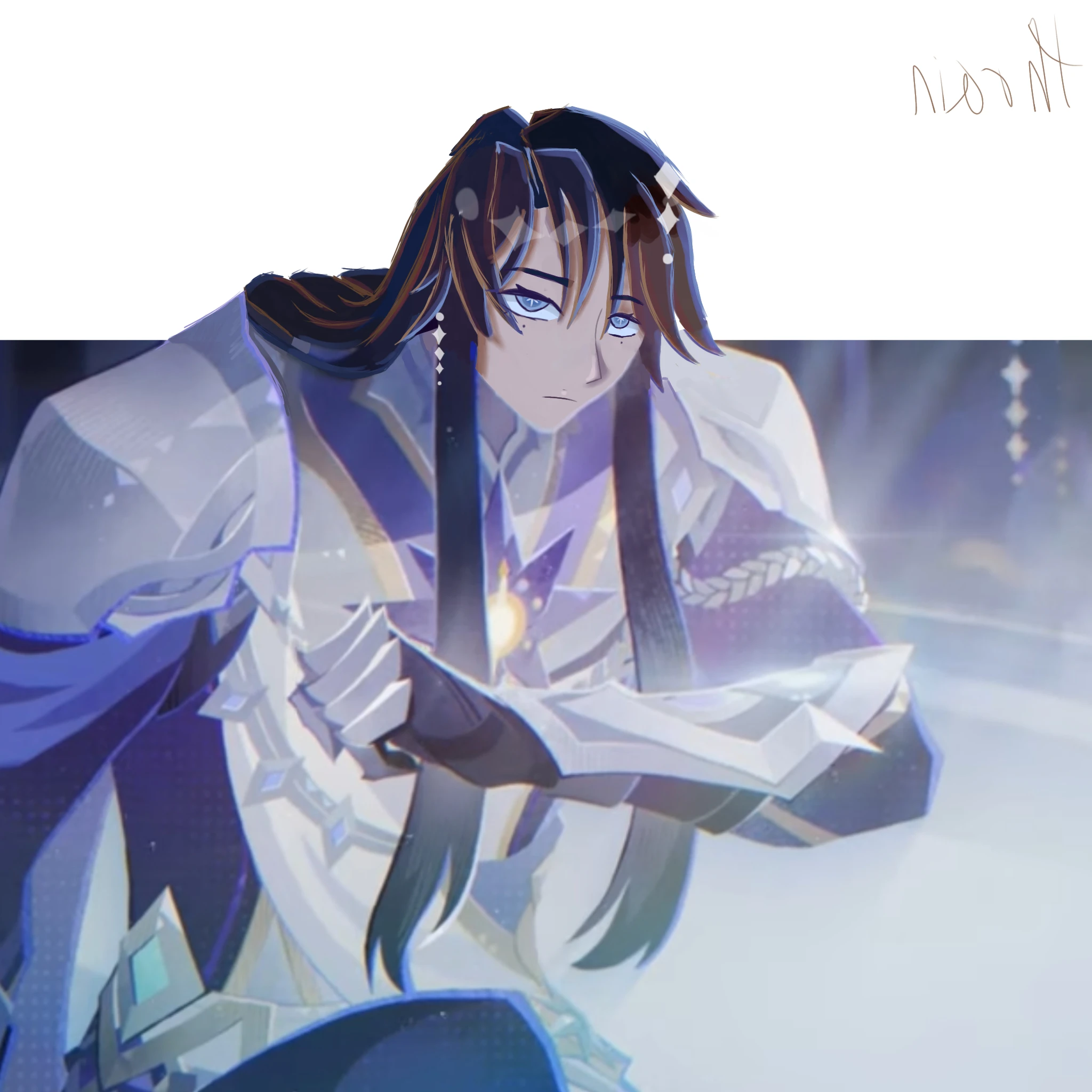 IL capitano drawn in face Genshin Impact | HoYoLAB