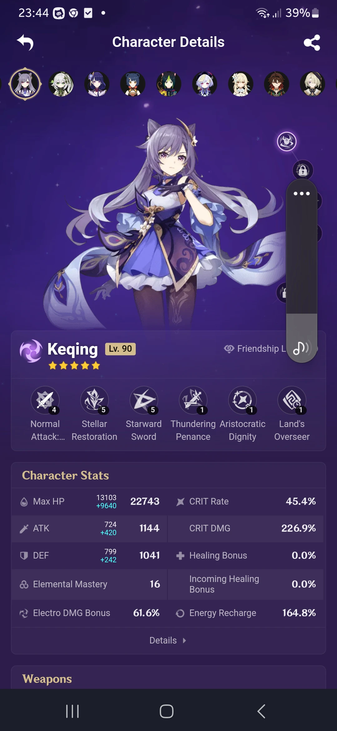 My keqing build(main dps) Genshin Impact | HoYoLAB