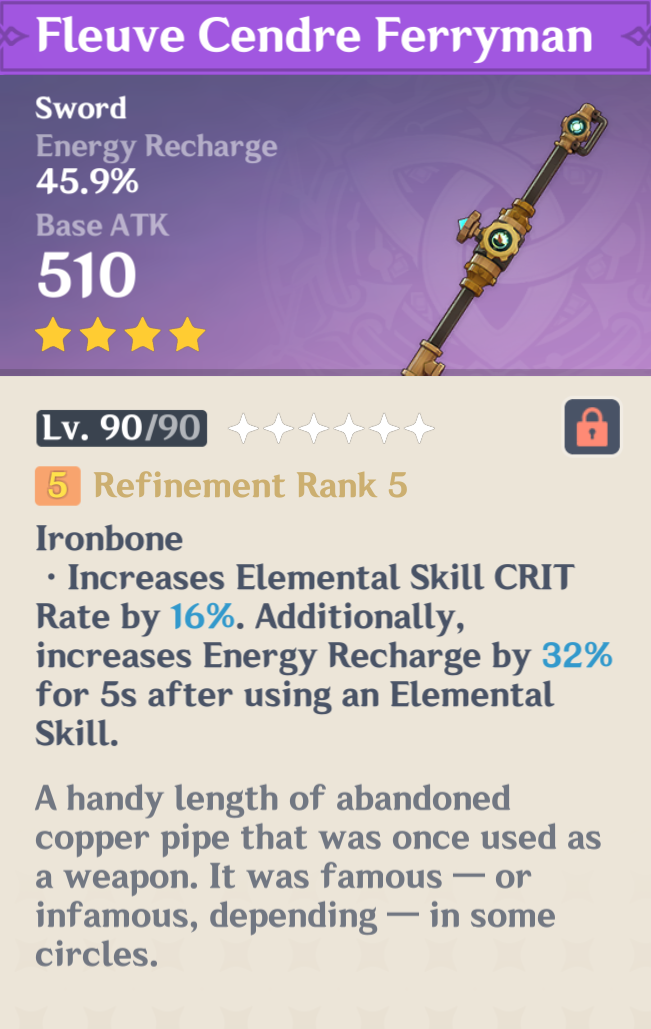 yay I finished the Ferryman weapon Genshin Impact | HoYoLAB