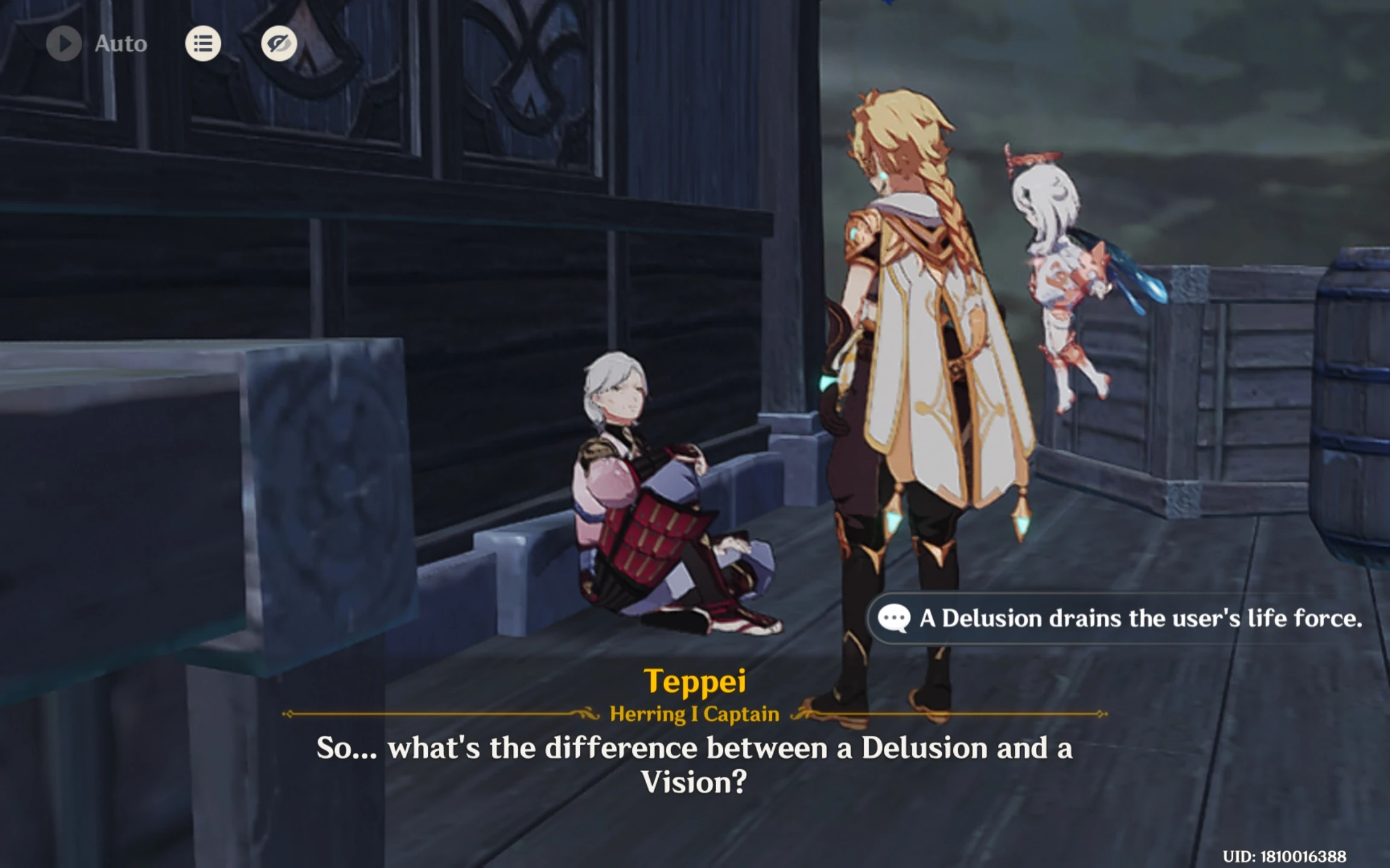 hi and bye again teppei tell makoto that her sister is insane and creating vision hunt decree ...