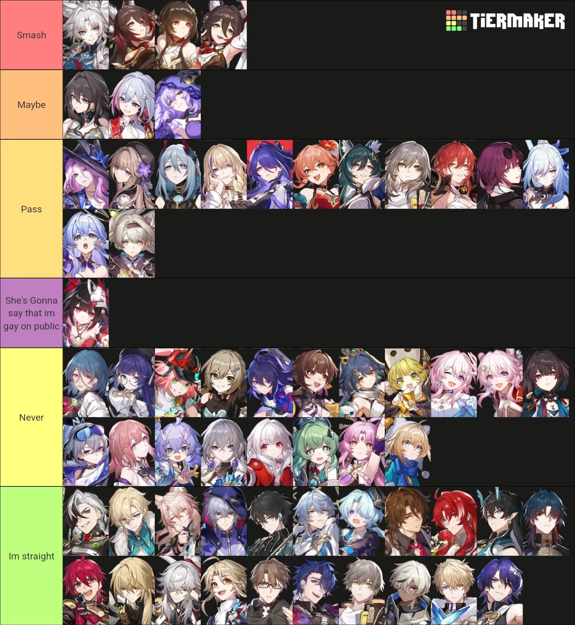 my smash or pass hsr tier list Honkai: Star Rail | HoYoLAB