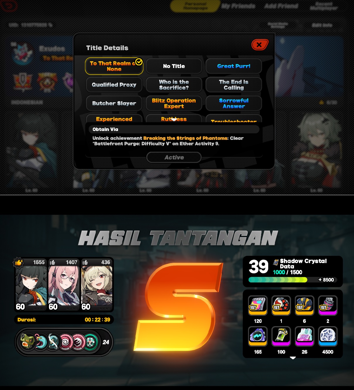 Battlefront Purge Max Done !! Zenless Zone Zero | HoYoLAB